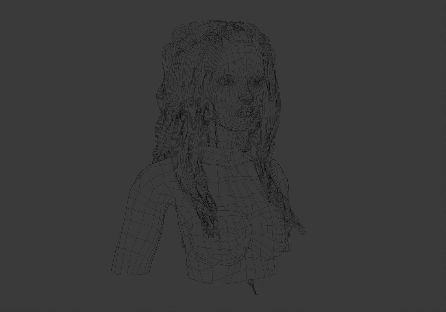Female Curly Hairstyle 3D Model - TurboSquid 1961267