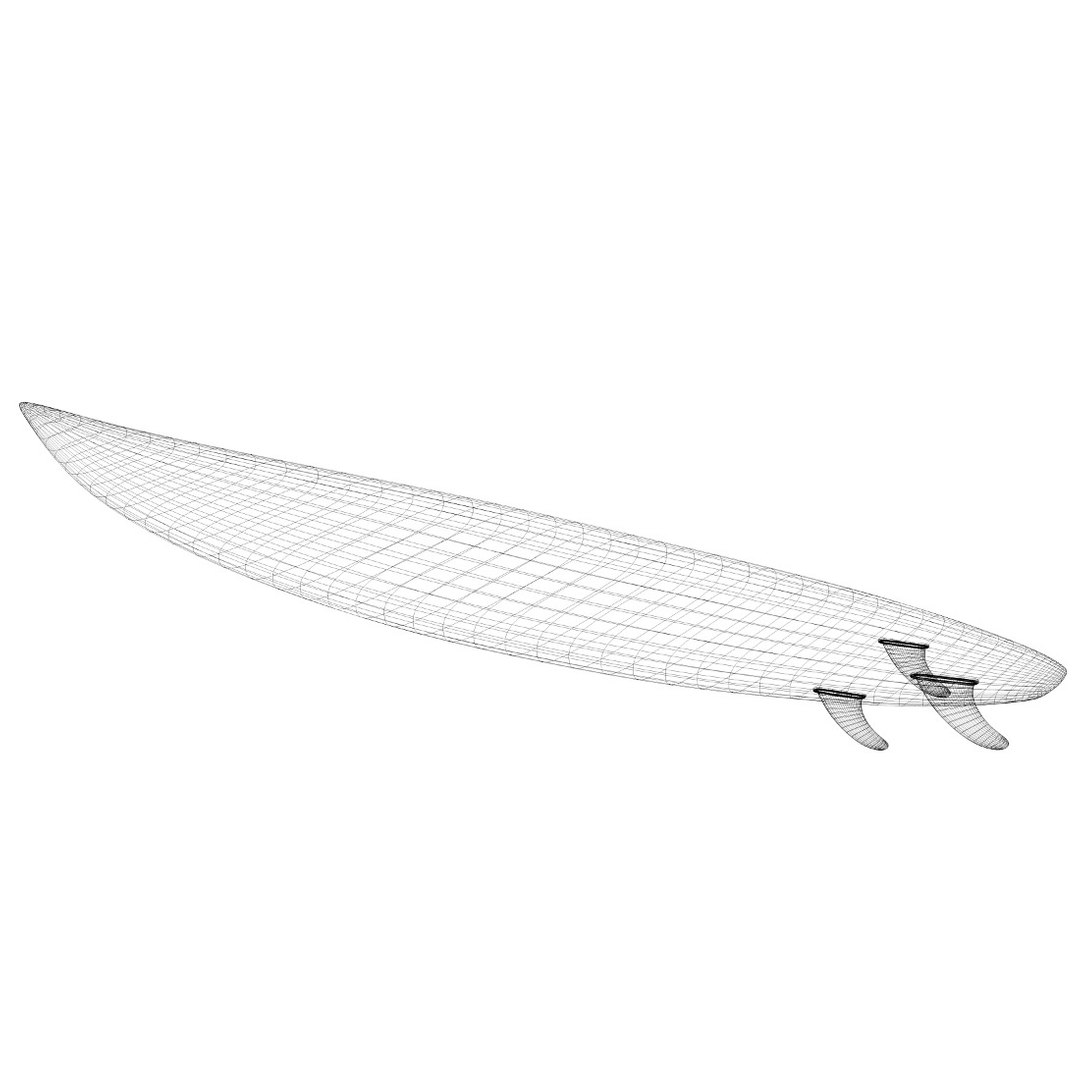 shortboard surfboard 3d dxf
