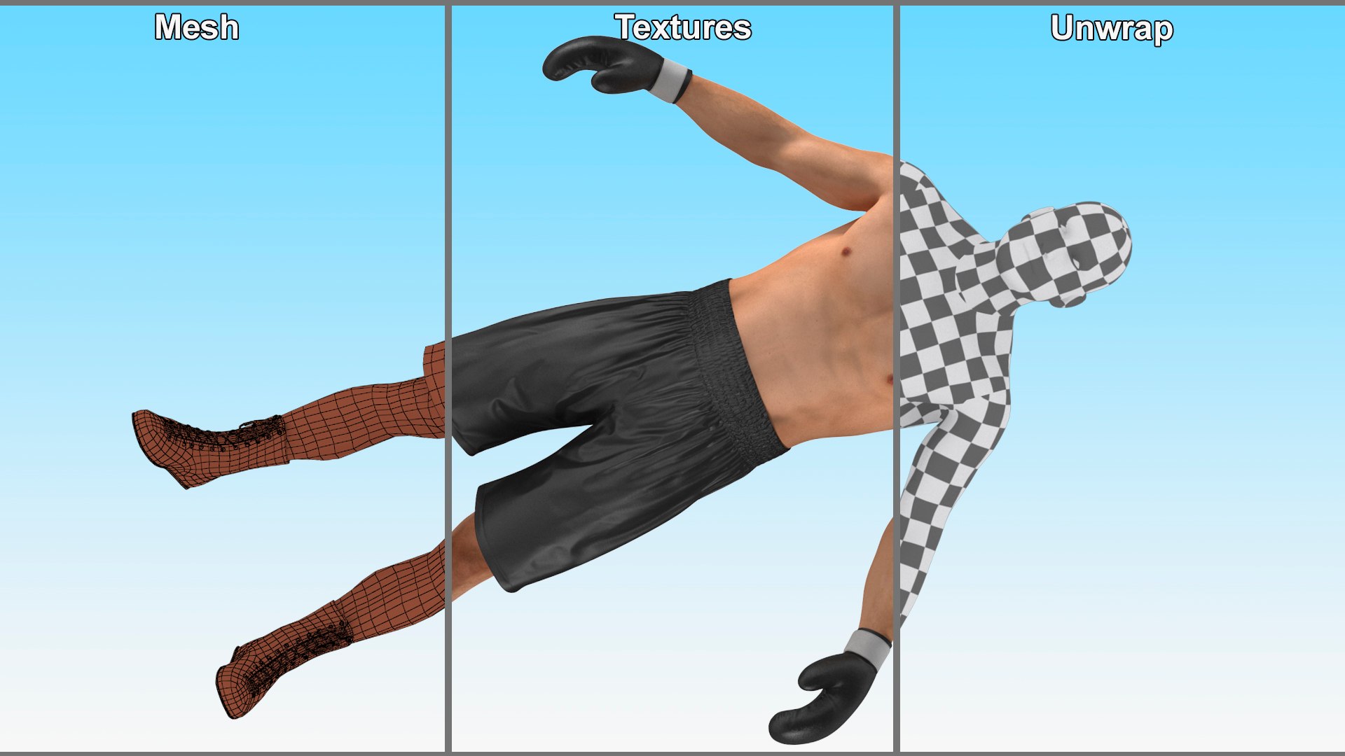 3D Male Boxer Figure Rigged For Maya - TurboSquid 2416945