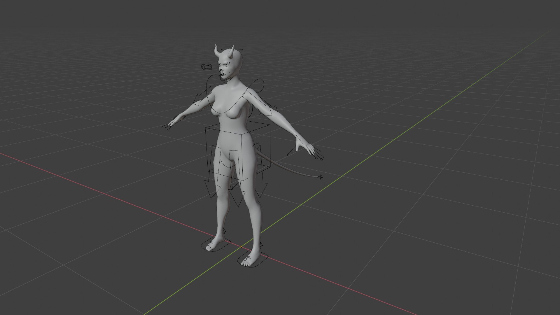 3d Devil Girl Model Turbosquid 1739236