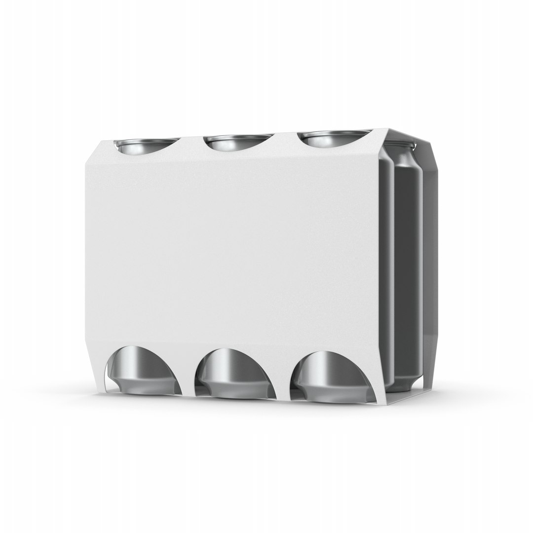 Steel Beer Cans In Package 3D - TurboSquid 2223264