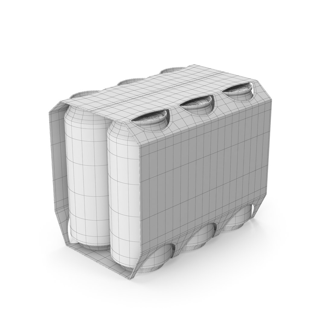 Steel Beer Cans In Package 3D - TurboSquid 2223264