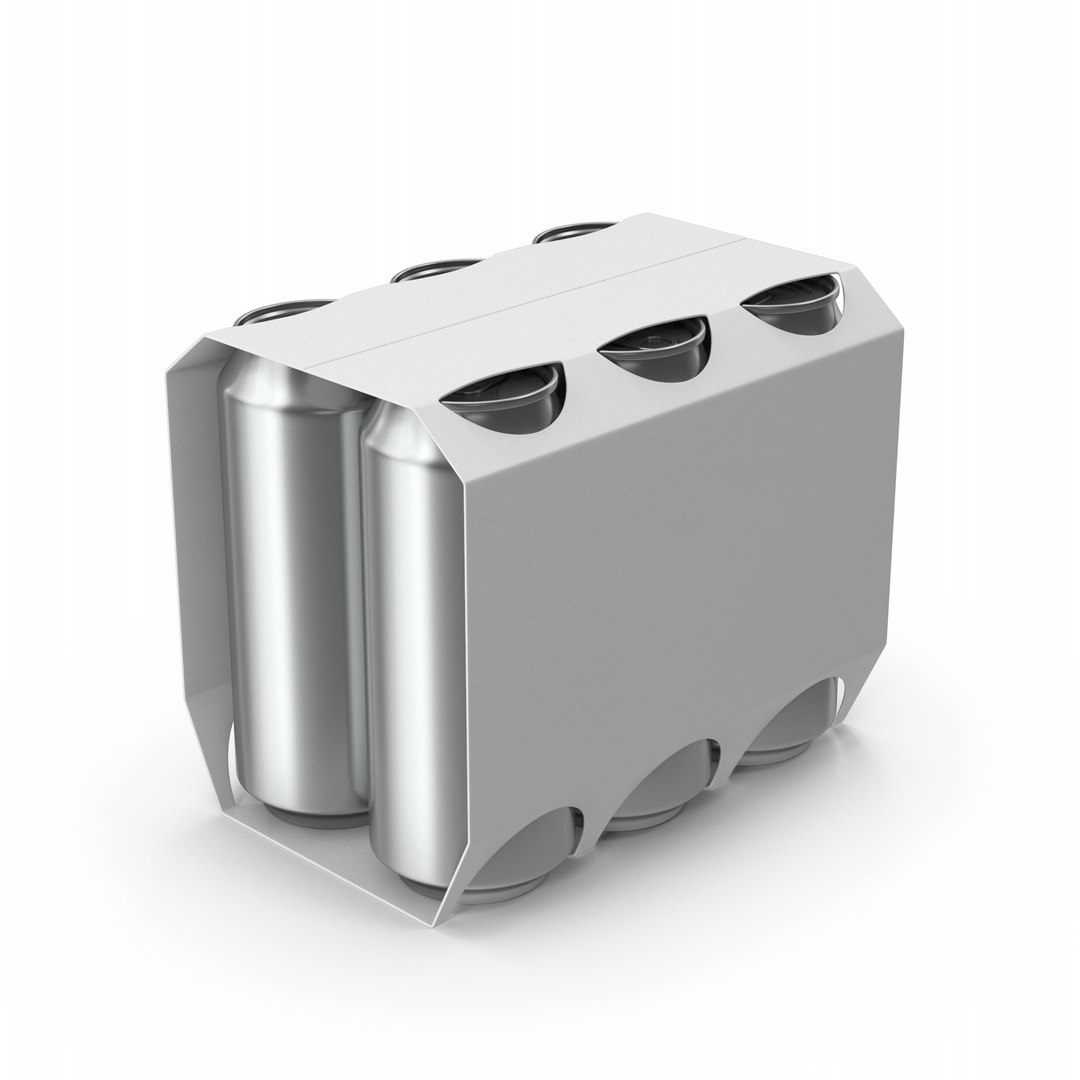 Steel Beer Cans In Package 3D - TurboSquid 2223264