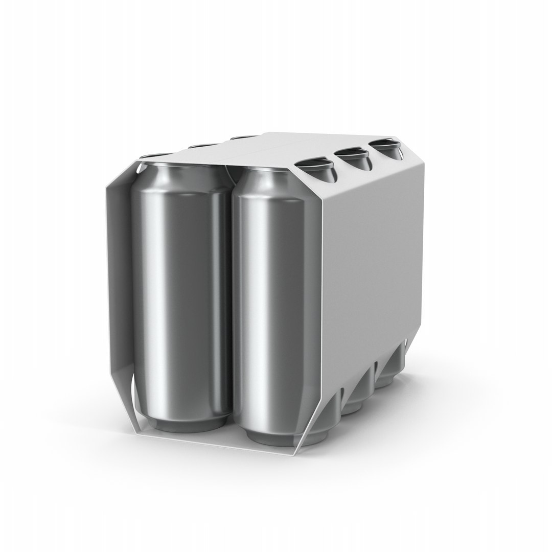 Steel Beer Cans In Package 3D - TurboSquid 2223264