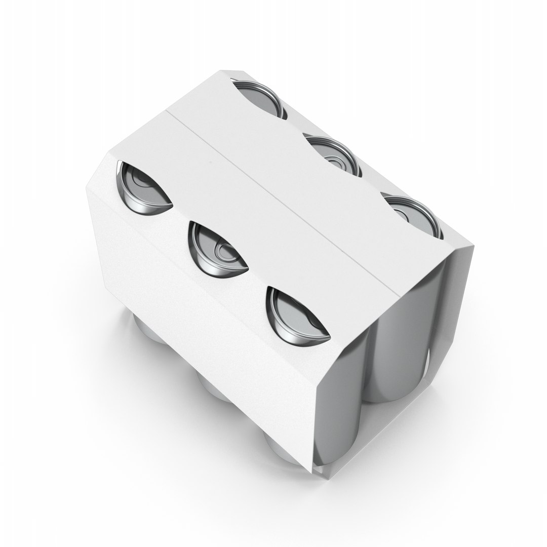 Steel Beer Cans In Package 3D - TurboSquid 2223264