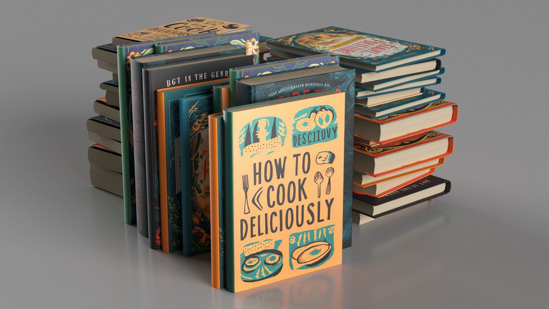 Books Stack 3D Model - TurboSquid 2284507