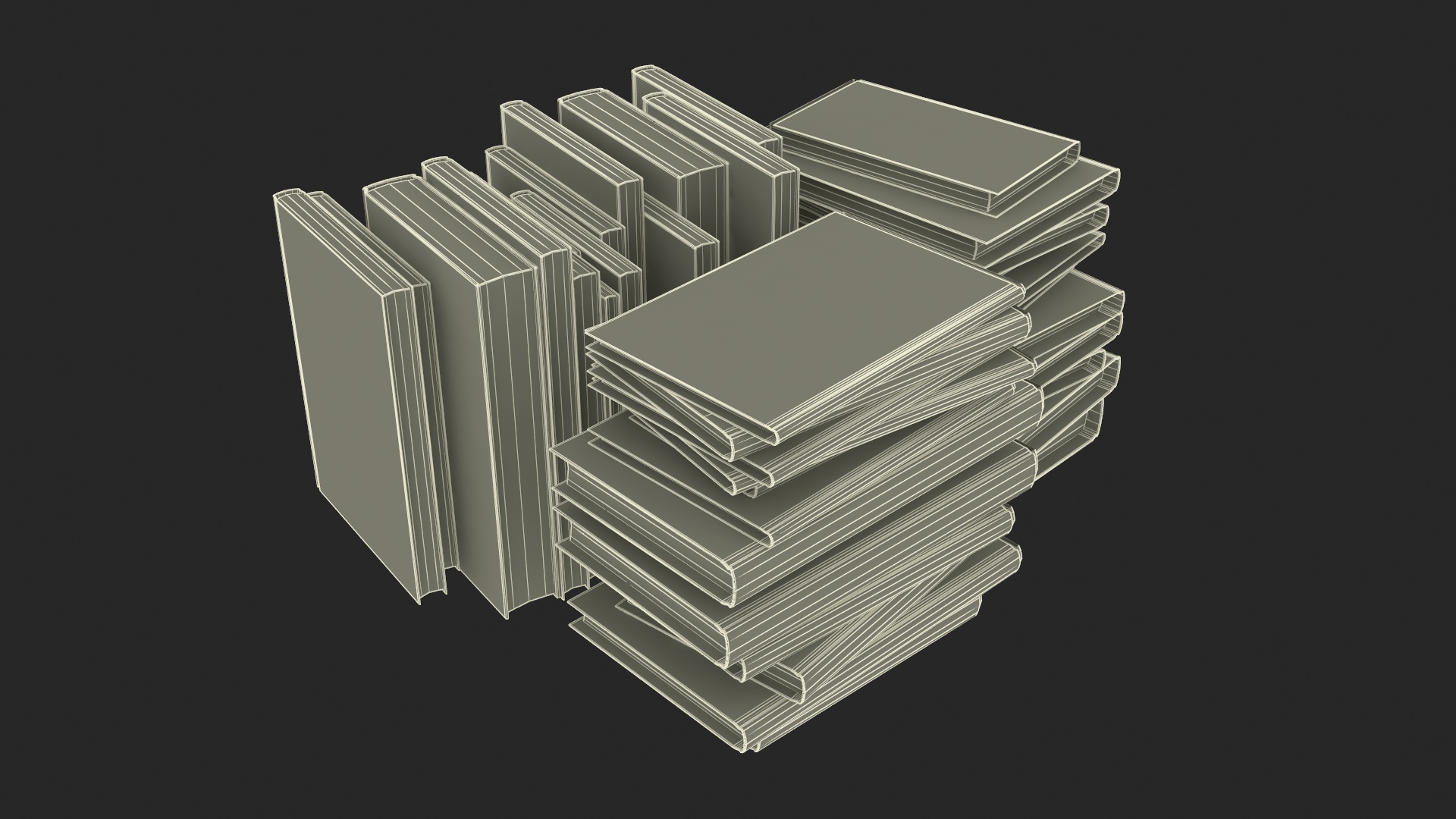 Books Stack 3D Model - TurboSquid 2284507