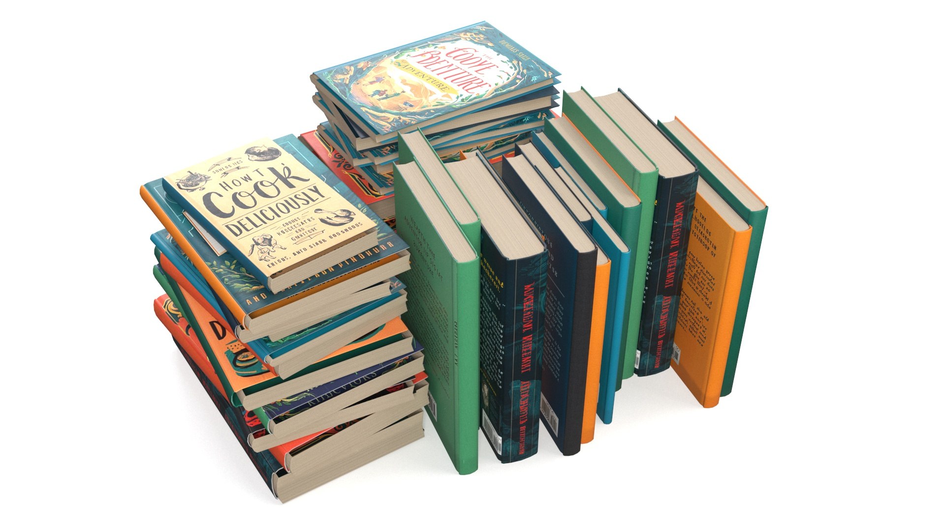 Books Stack 3D Model - TurboSquid 2284507