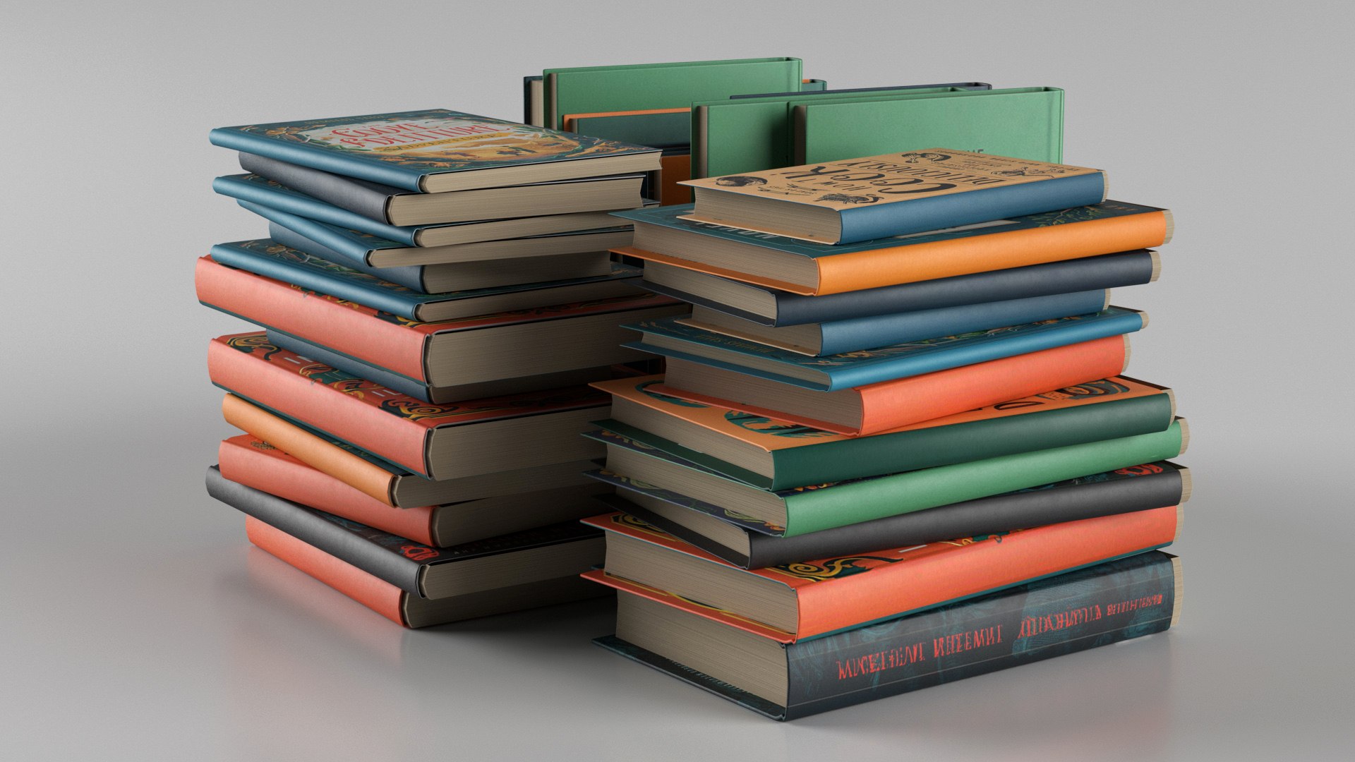 Books Stack 3D Model - TurboSquid 2284507