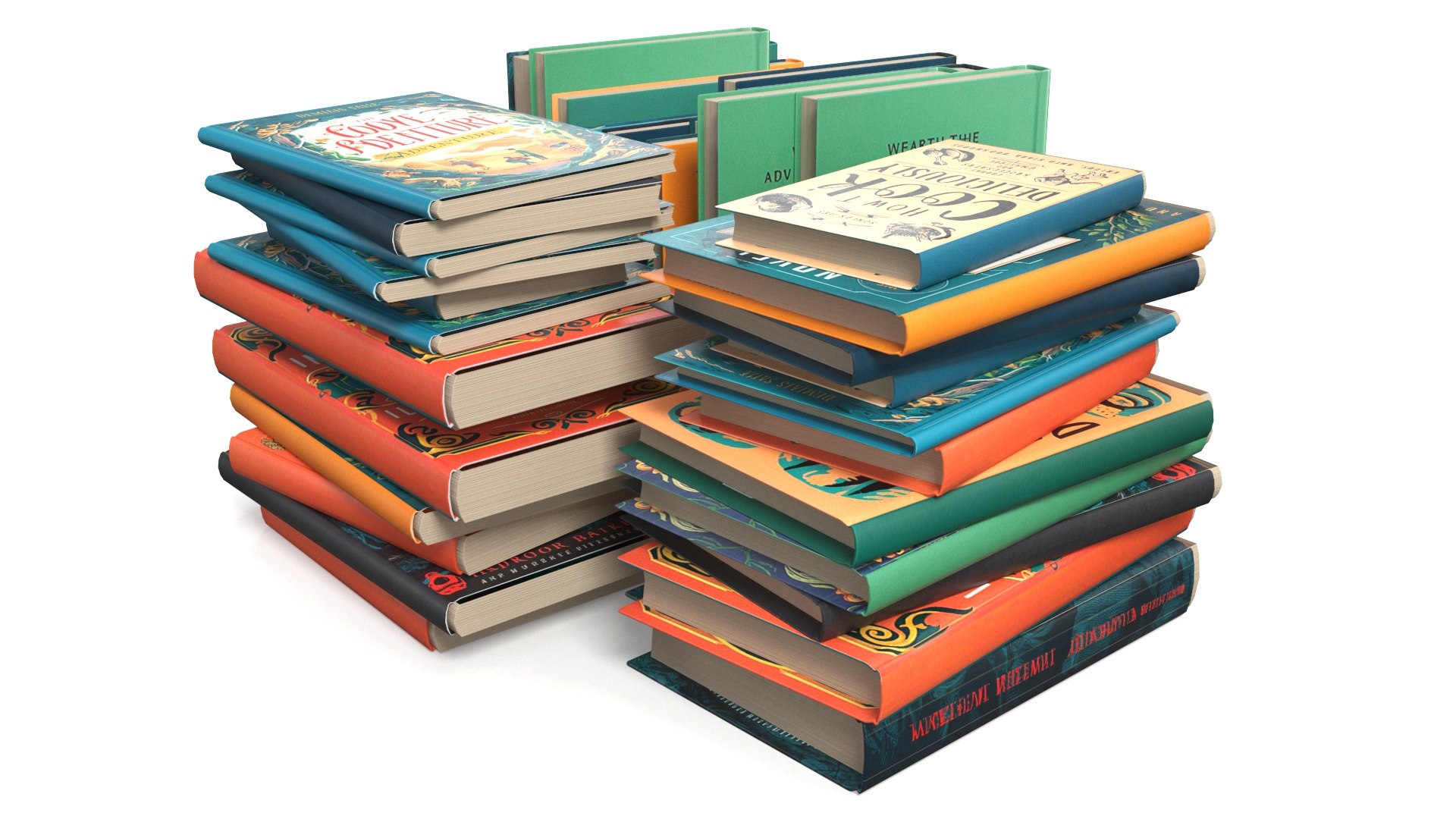 Books Stack 3D Model - TurboSquid 2284507