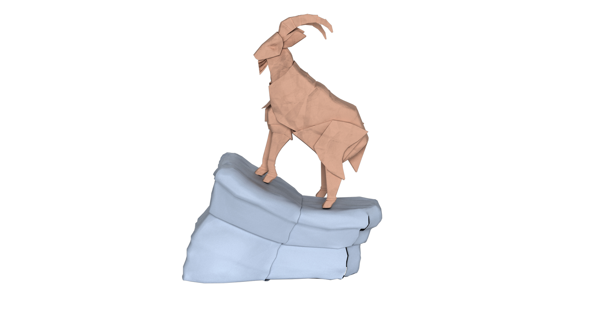 Origami Mountain Goat 3D Model - TurboSquid 1819477