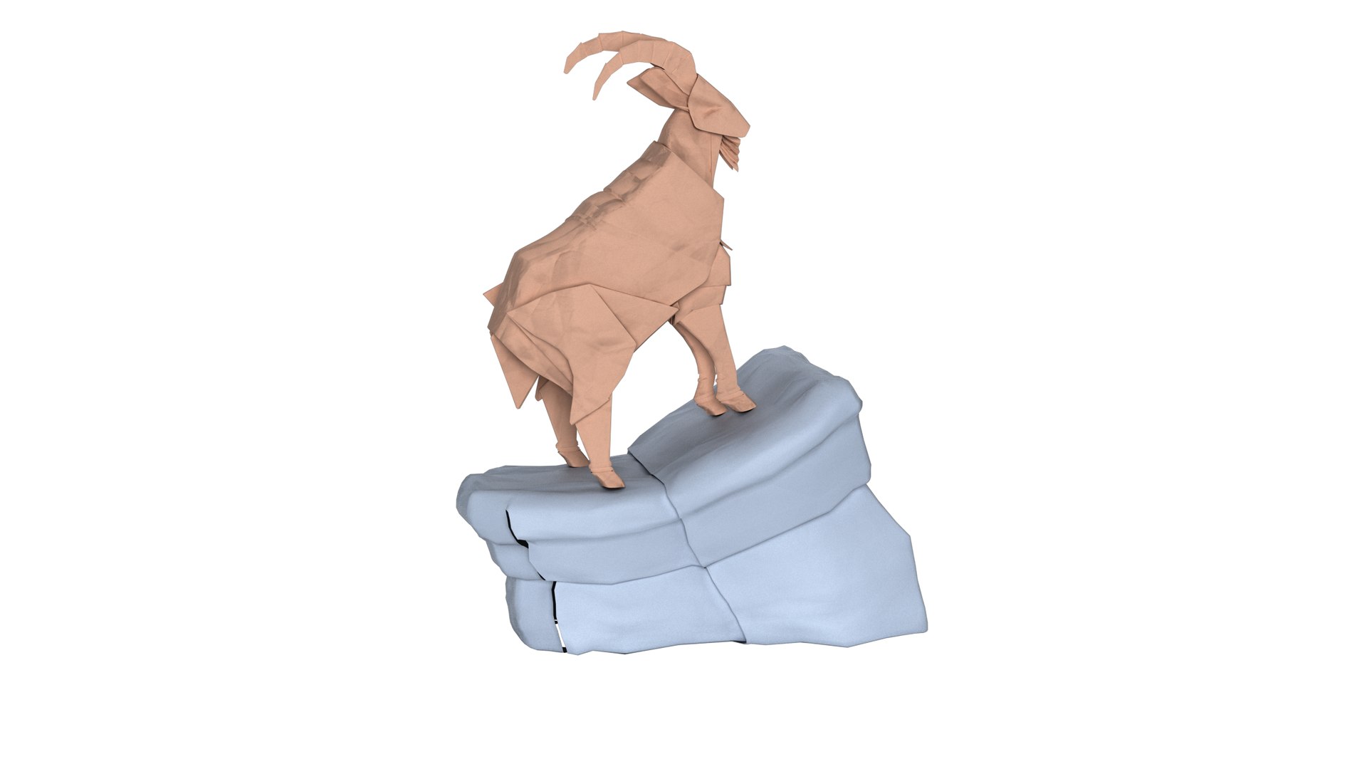 Origami Mountain Goat 3D Model - TurboSquid 1819477