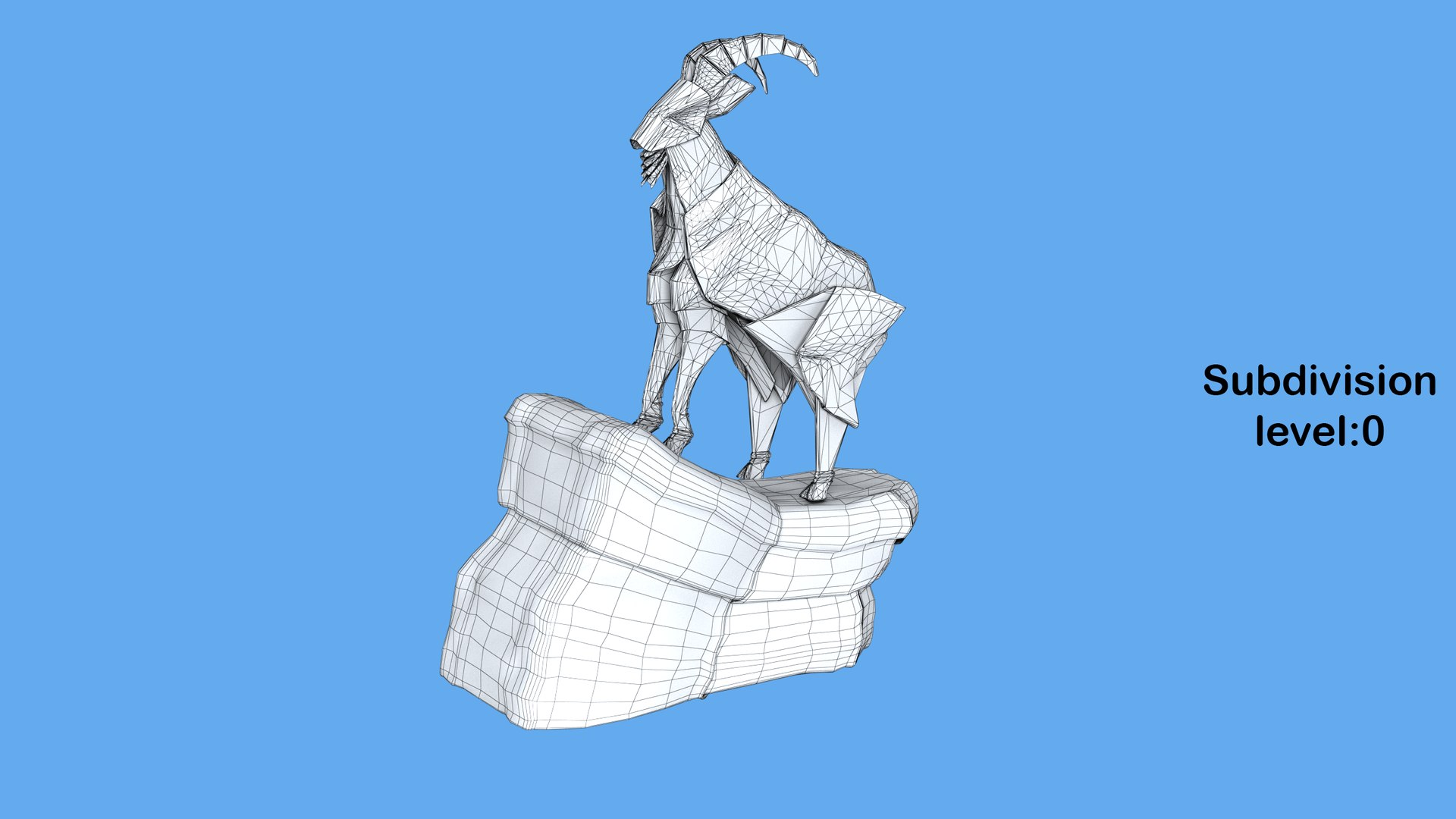 Origami Mountain Goat 3D Model - TurboSquid 1819477