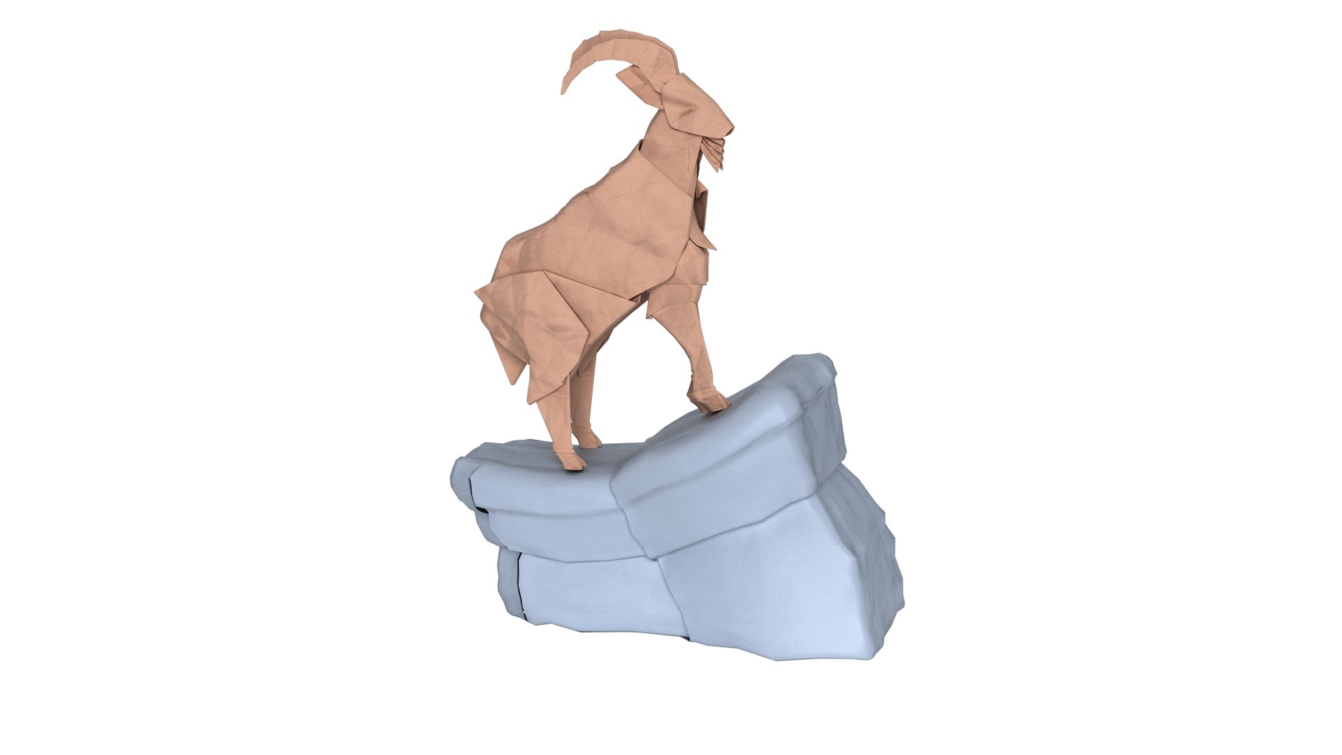 Origami Mountain Goat 3D Model - TurboSquid 1819477