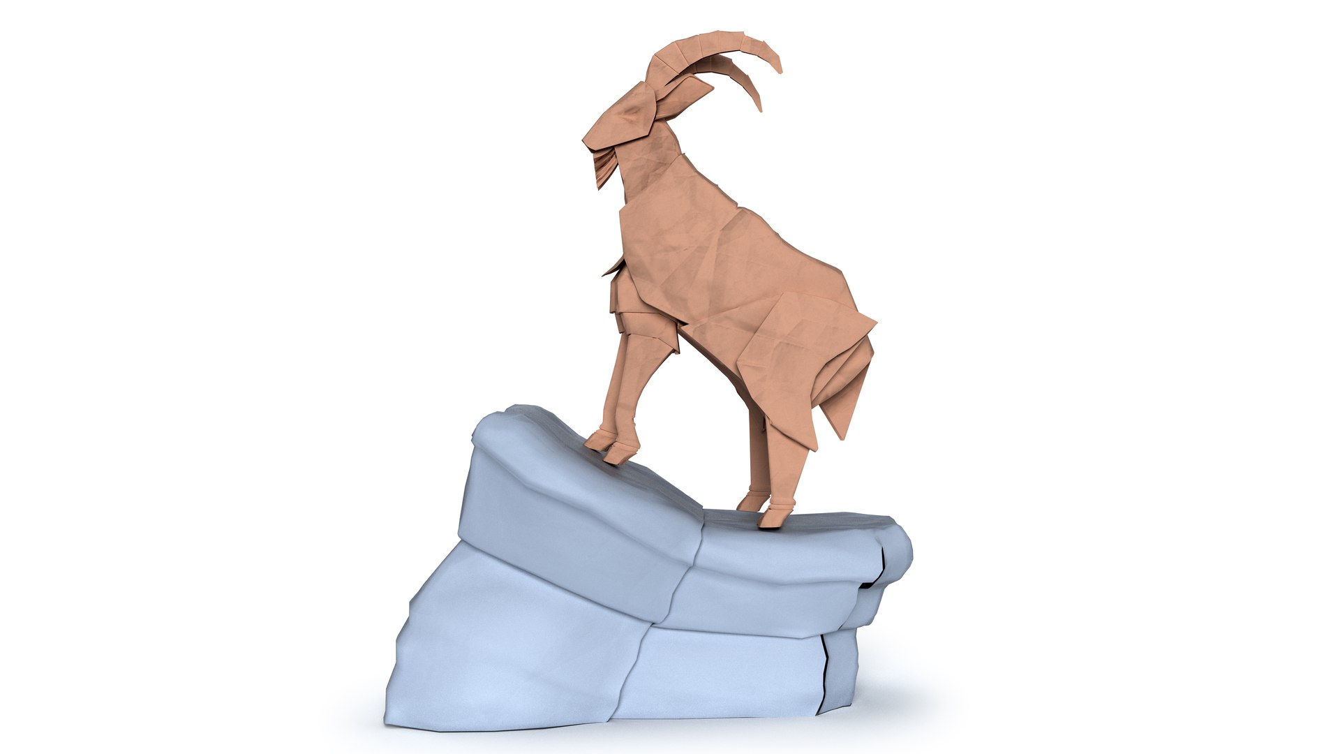 Origami Mountain Goat 3D Model - TurboSquid 1819477