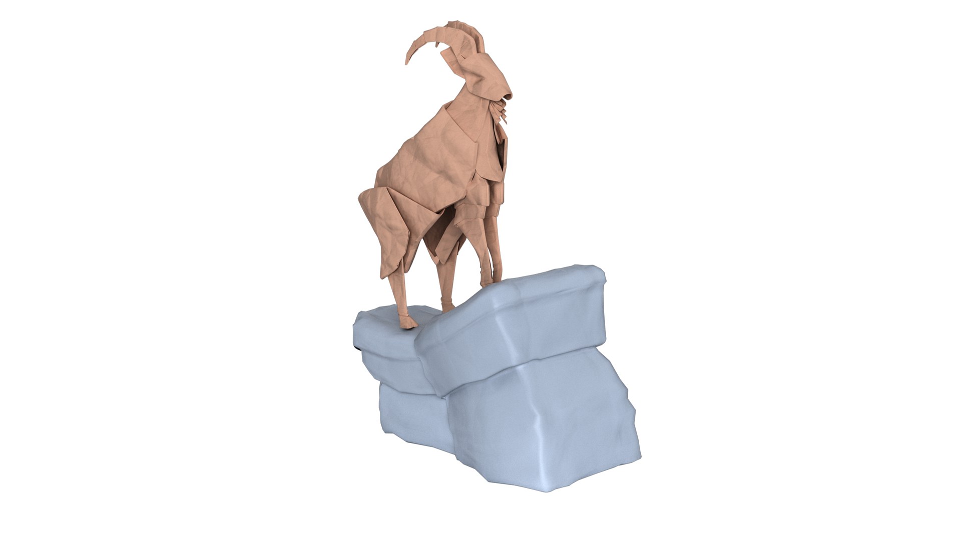 Origami Mountain Goat 3D Model - TurboSquid 1819477
