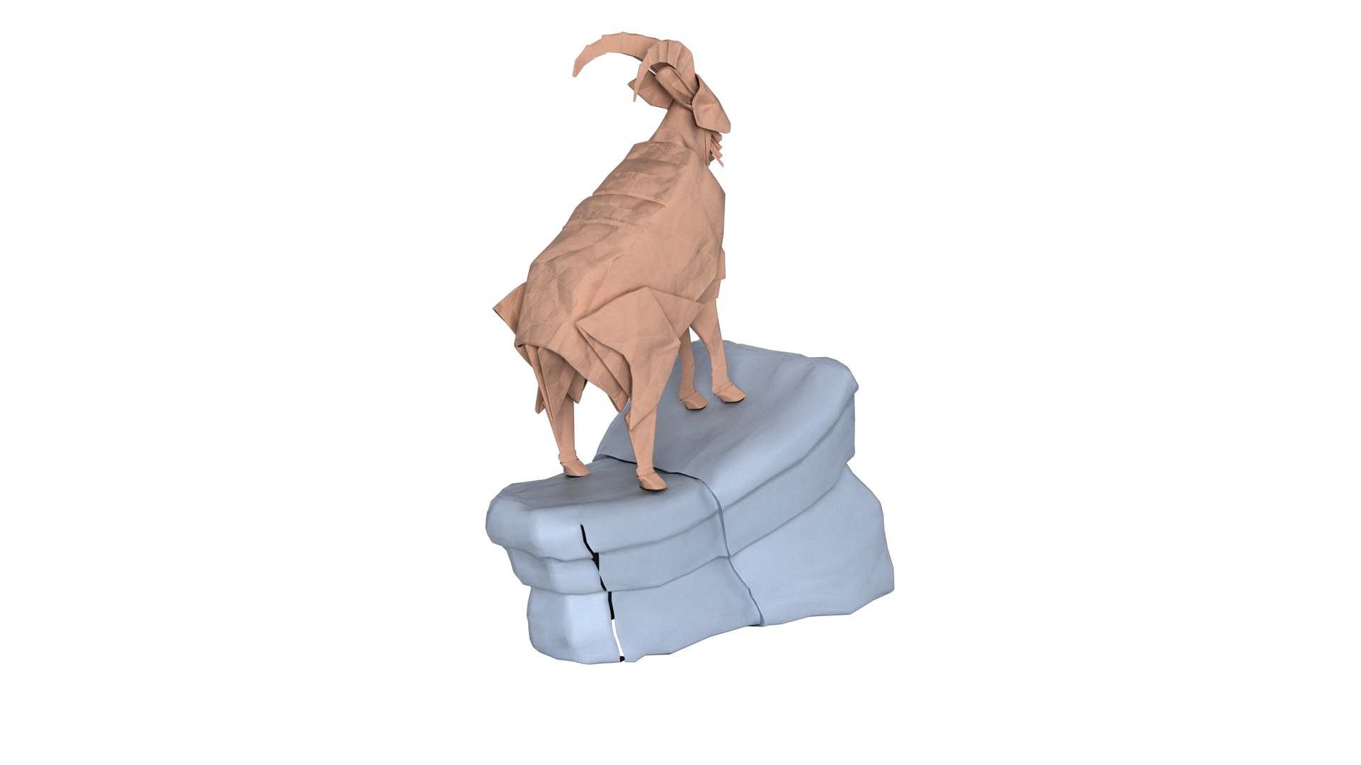 Origami Mountain Goat 3D Model - TurboSquid 1819477
