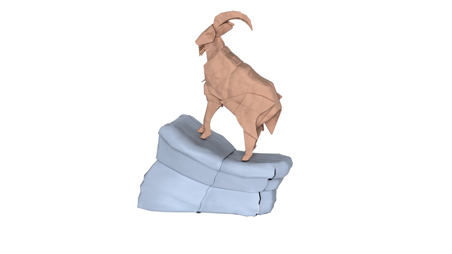 Origami Mountain Goat 3D Model - TurboSquid 1819477
