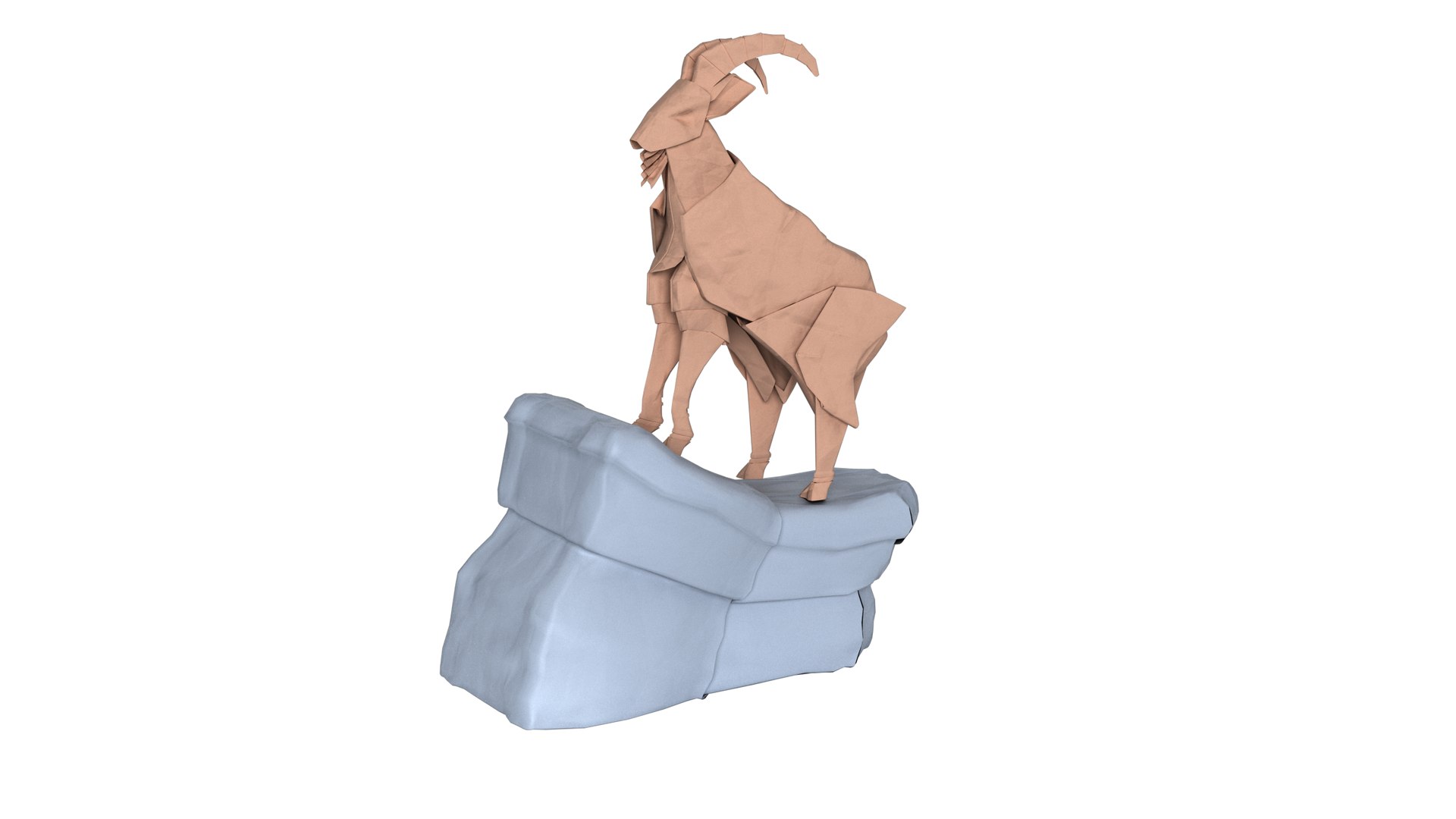 Origami Mountain Goat 3D Model - TurboSquid 1819477