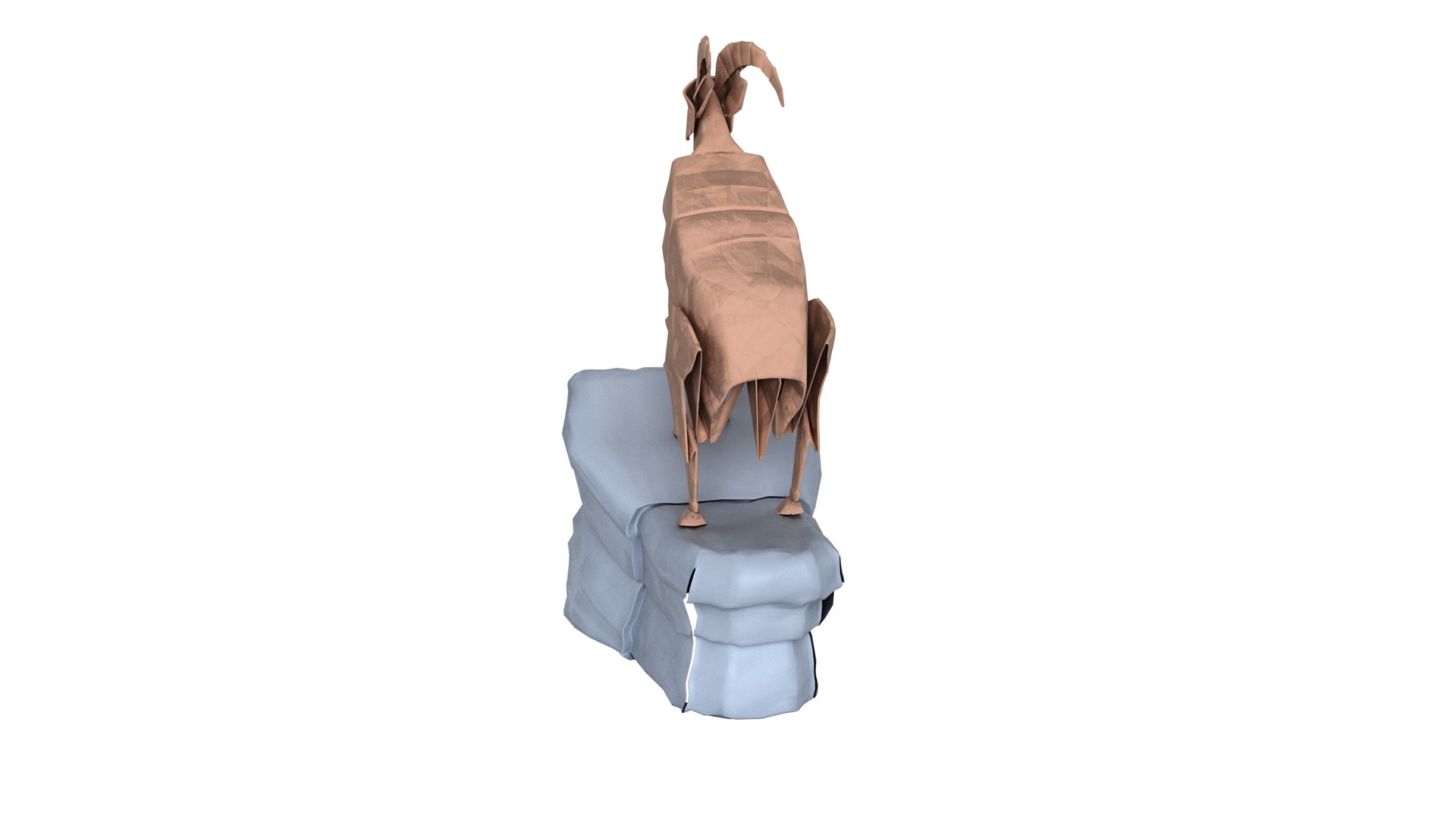 Origami Mountain Goat 3D Model - TurboSquid 1819477