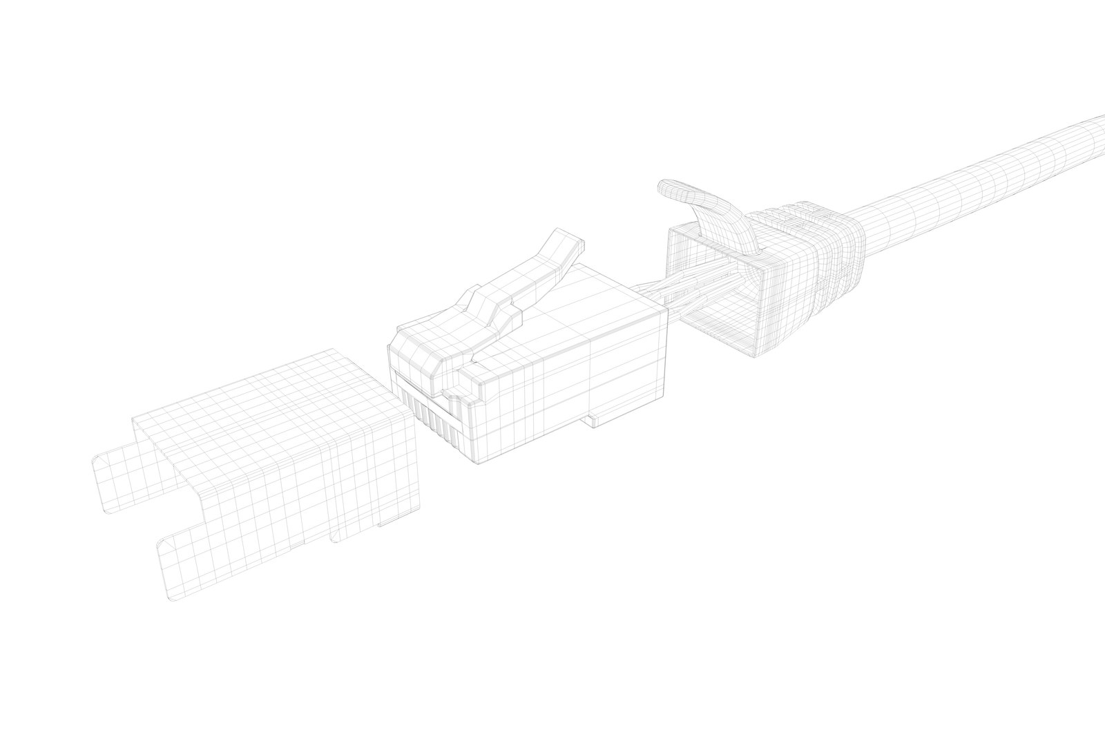 3D Rj45 UTP Ethernet Cable Detailed - TurboSquid 1990228