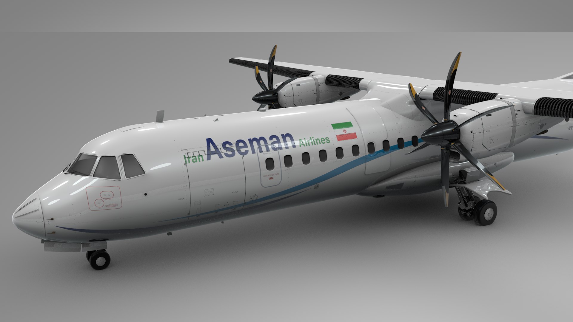 3D ATR 72 IRAN ASEMAN Airlines L2097 Model - TurboSquid 2156838