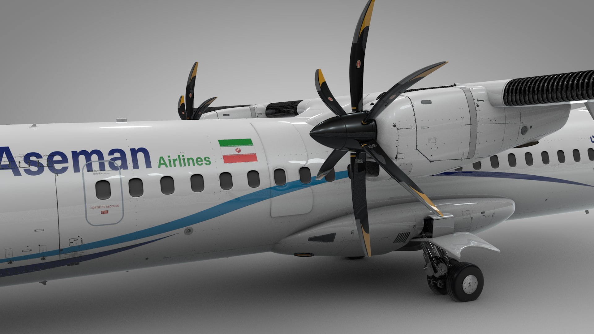 3D ATR 72 IRAN ASEMAN Airlines L2097 Model - TurboSquid 2156838