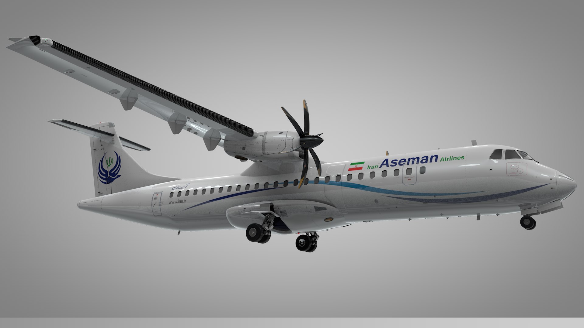 3D ATR 72 IRAN ASEMAN Airlines L2097 Model - TurboSquid 2156838