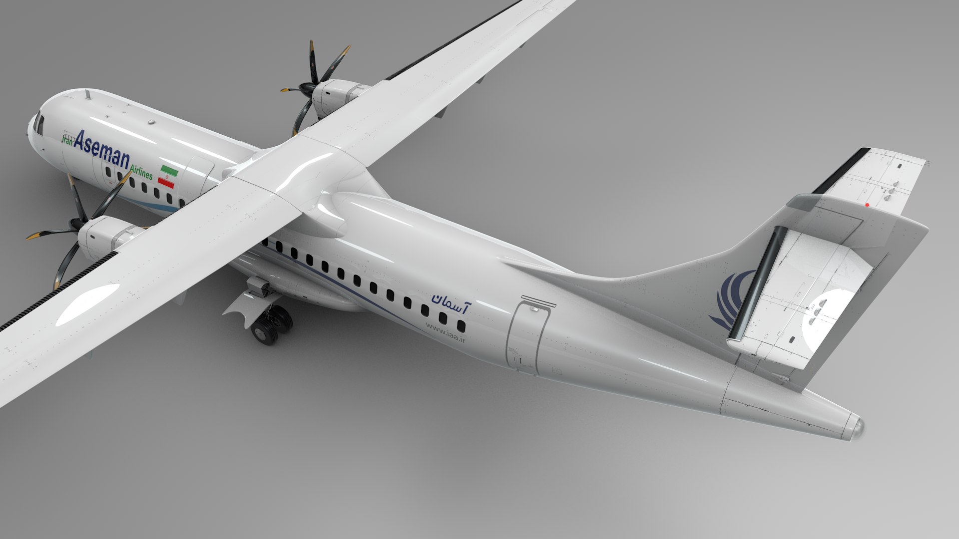 3D ATR 72 IRAN ASEMAN Airlines L2097 Model - TurboSquid 2156838