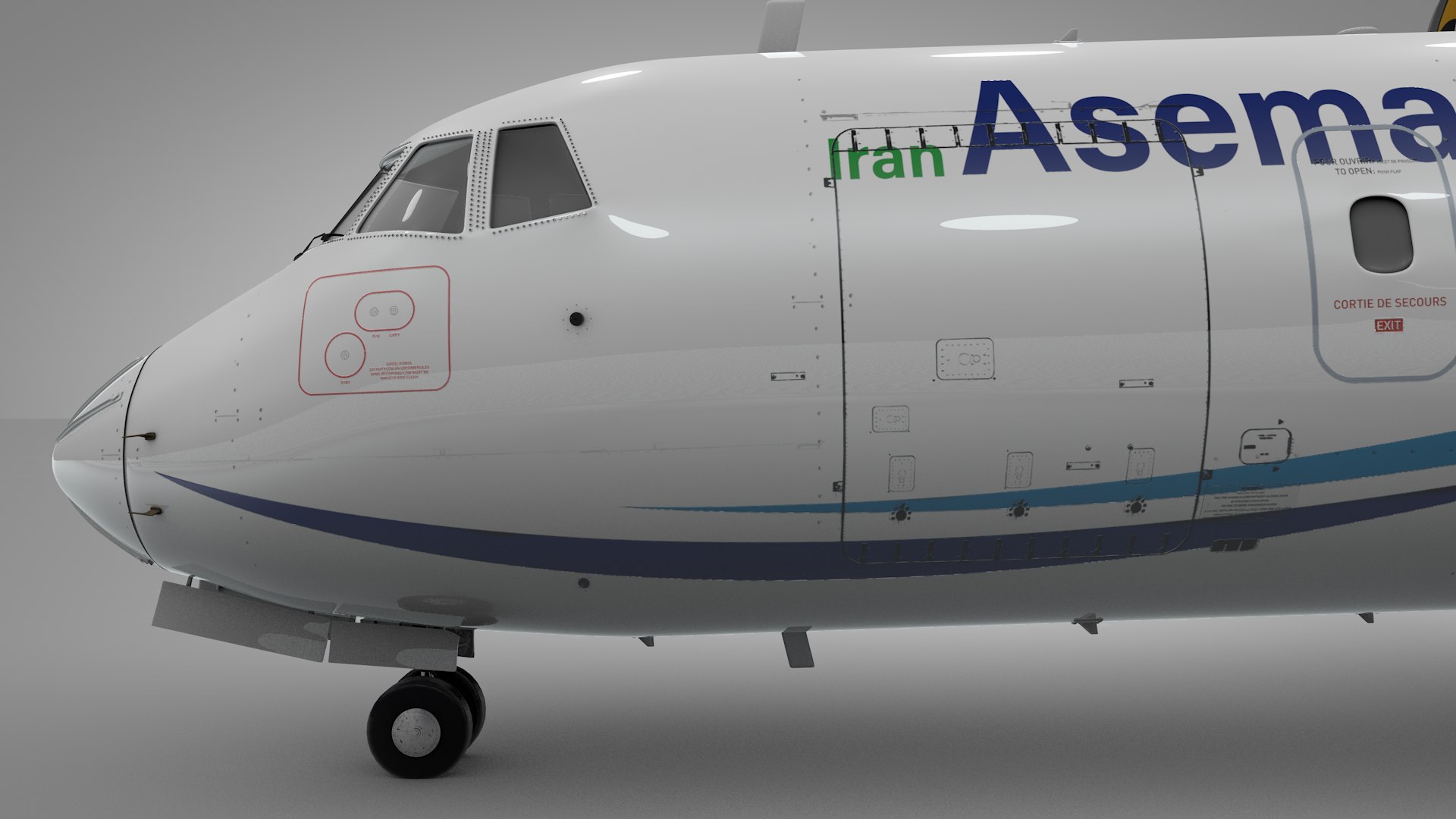 3D ATR 72 IRAN ASEMAN Airlines L2097 model - TurboSquid 2156838