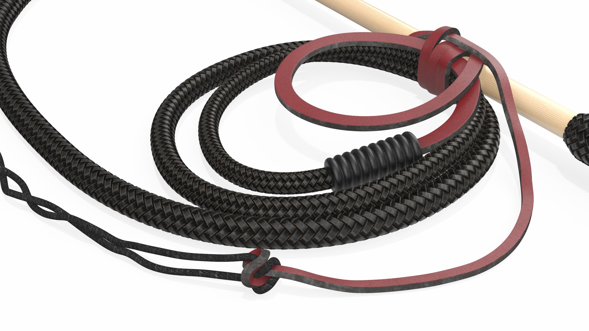 3D Leather Bullwhip Coiled Black Rigged Model - TurboSquid 2211504
