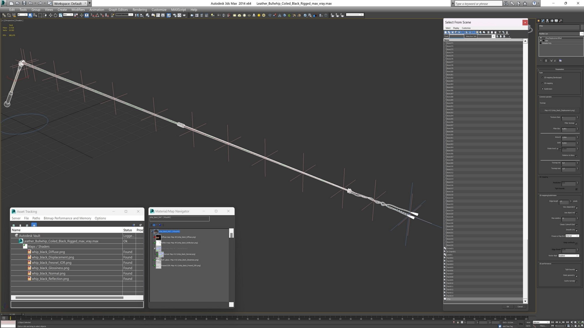 3D Leather Bullwhip Coiled Black Rigged Model - TurboSquid 2211504