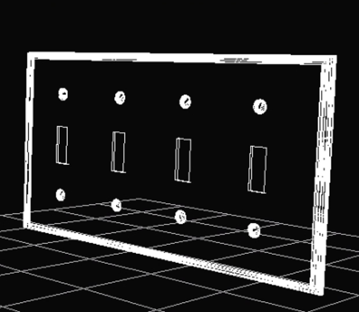 Gang Switch Plate 6 3d Model