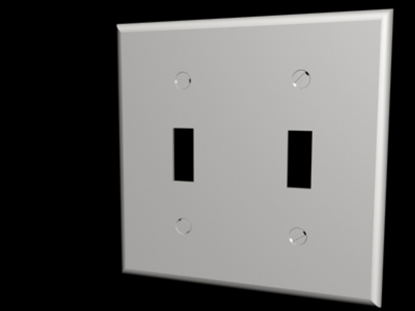 Gang Switch Plate 6 3d Model
