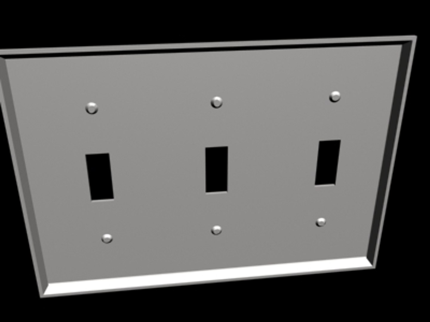 Gang Switch Plate 6 3d Model