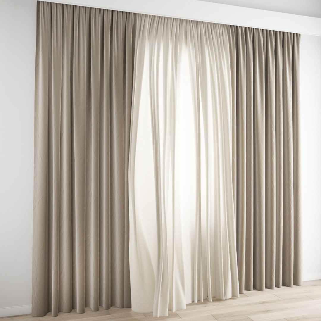 Curtain 287 Wind blowing effect 5 3D model 3D - TurboSquid 1864508