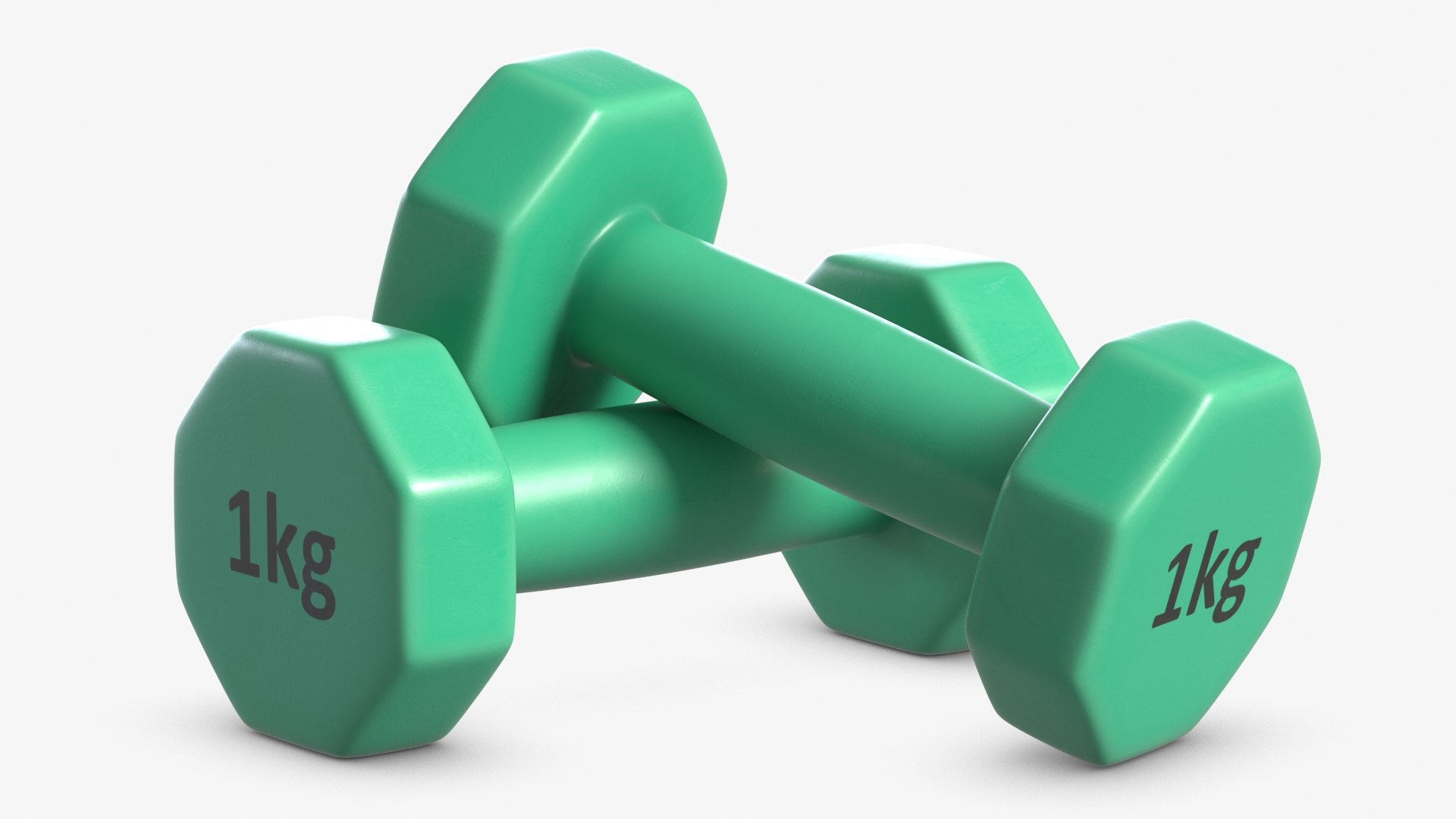 Plastic Dumbbells 1 Kg 3D Model - TurboSquid 1450520