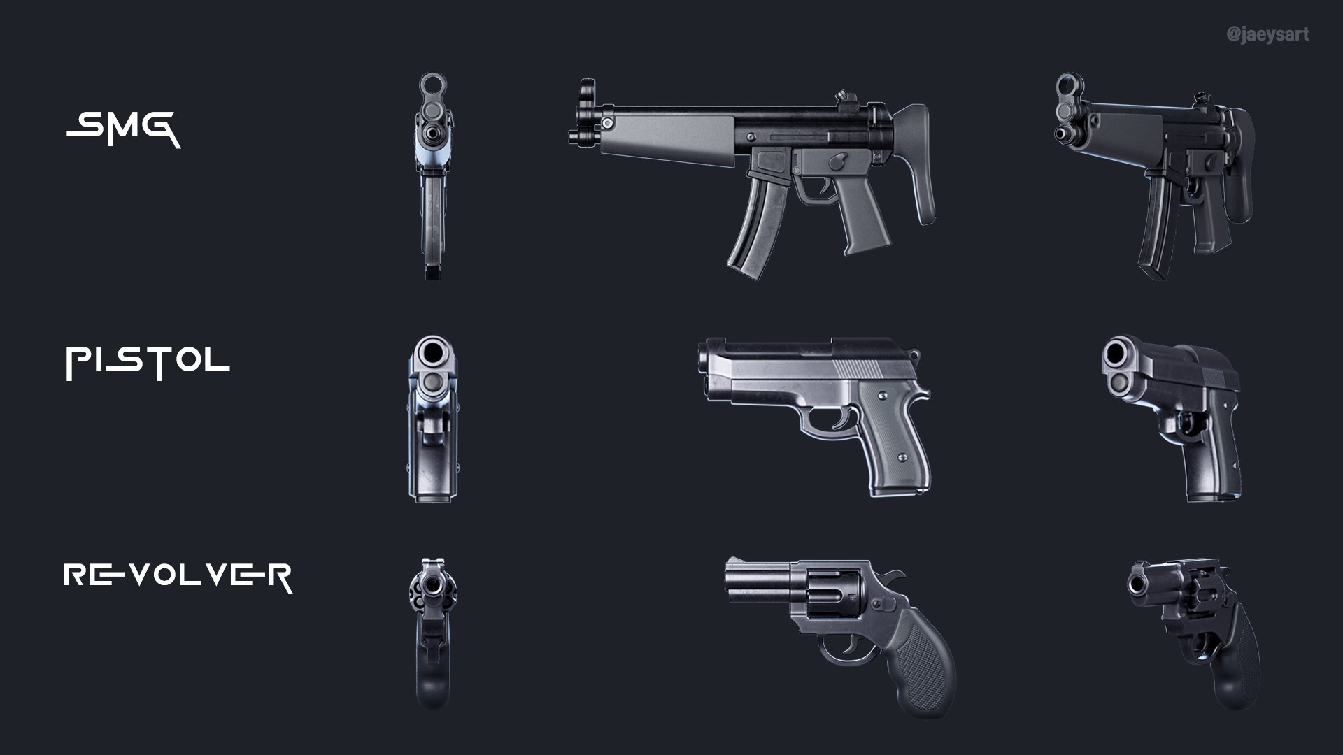 3D Stylized Guns - TurboSquid 2329731