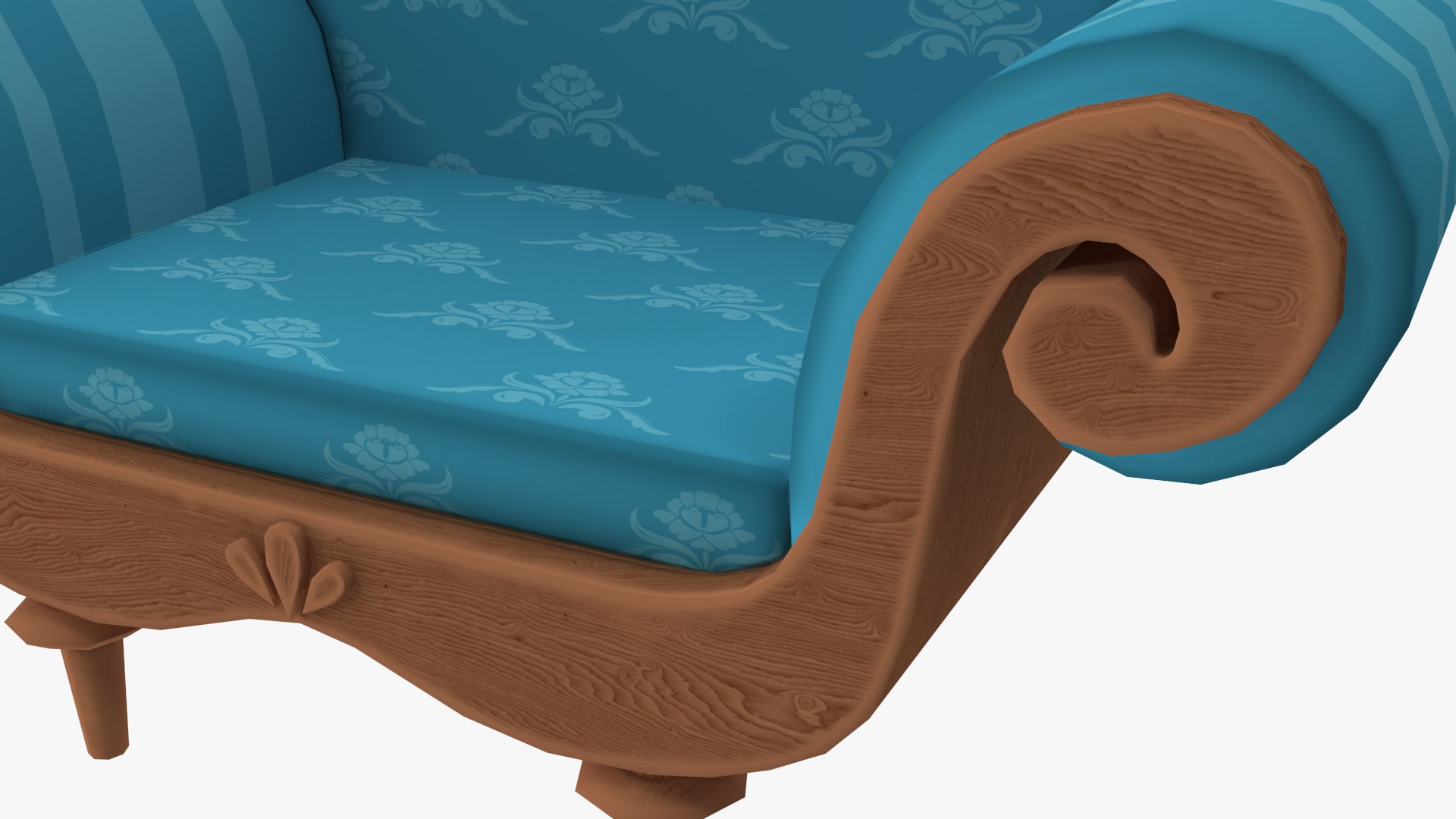 3D Model Cartoon Lowpoly Armchair - TurboSquid 2336121