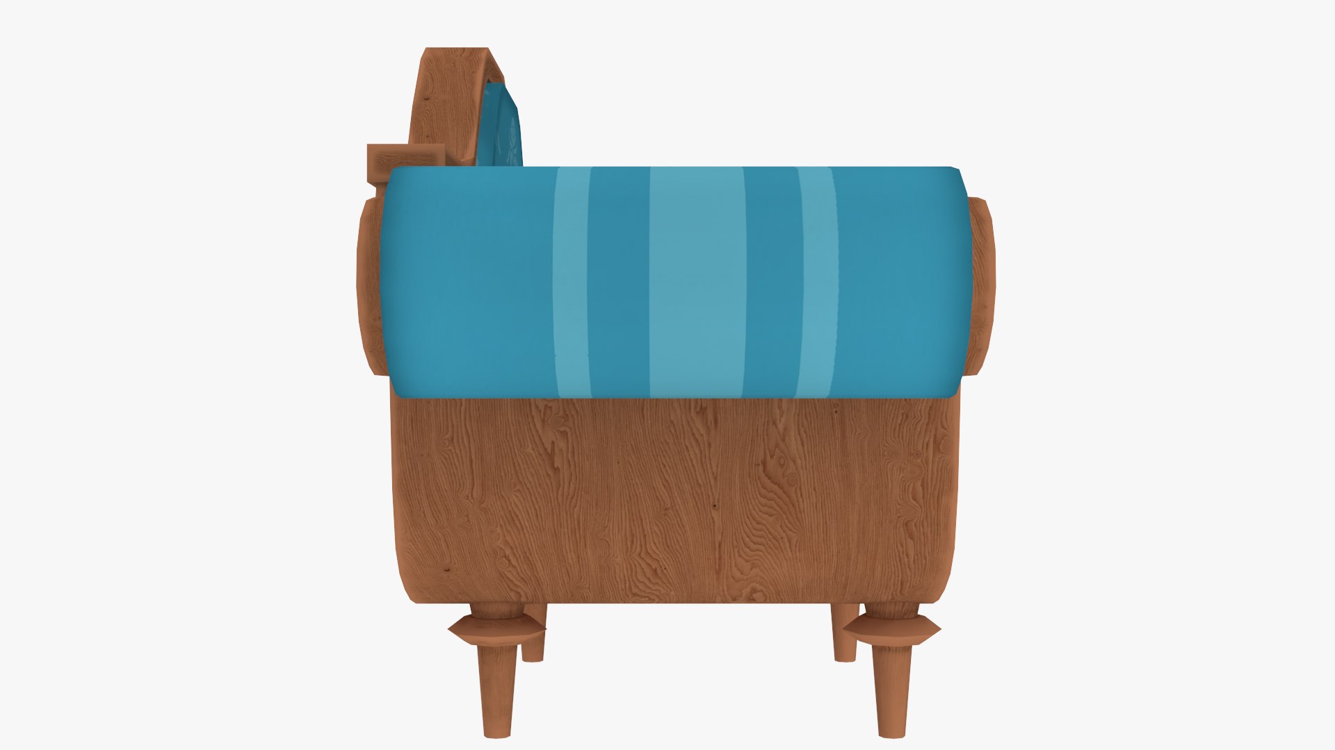 3D Model Cartoon Lowpoly Armchair - TurboSquid 2336121
