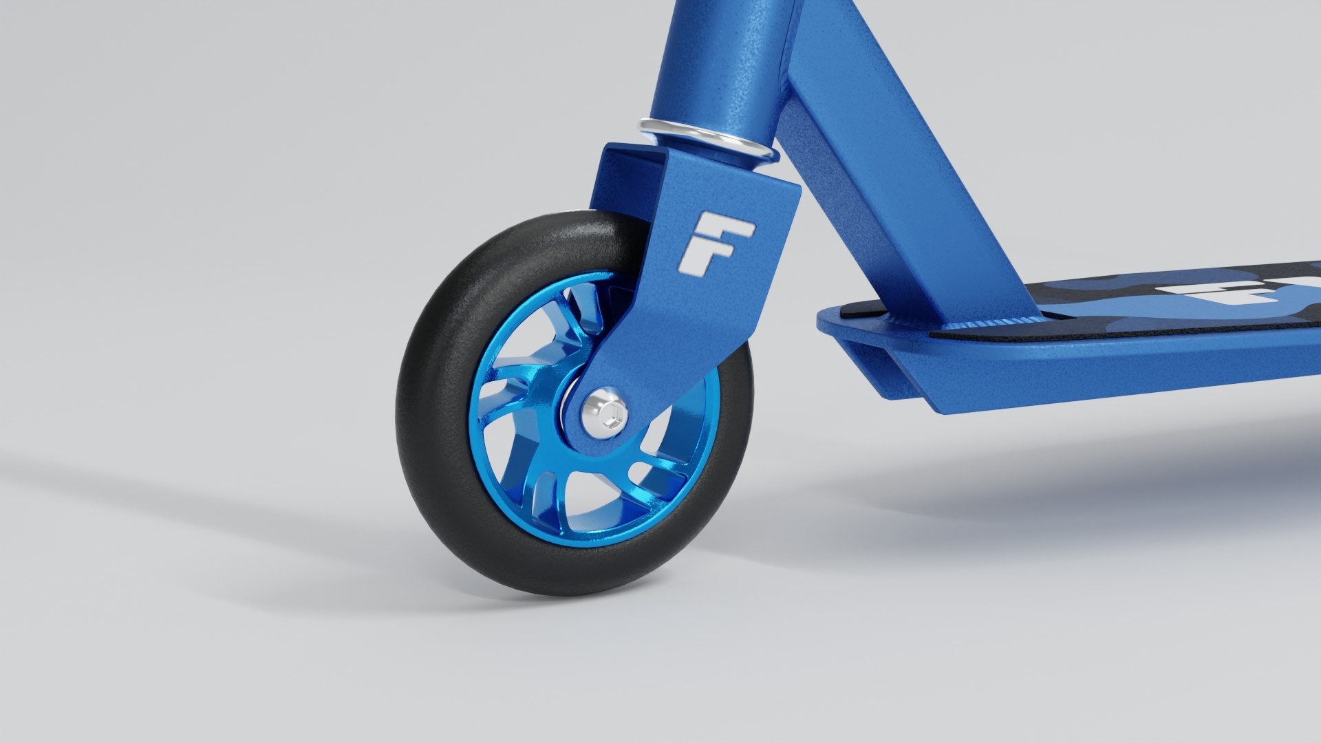 A Collection Of 3 Sporty Kick Scooters With Metallic Rims(1) 3D ...