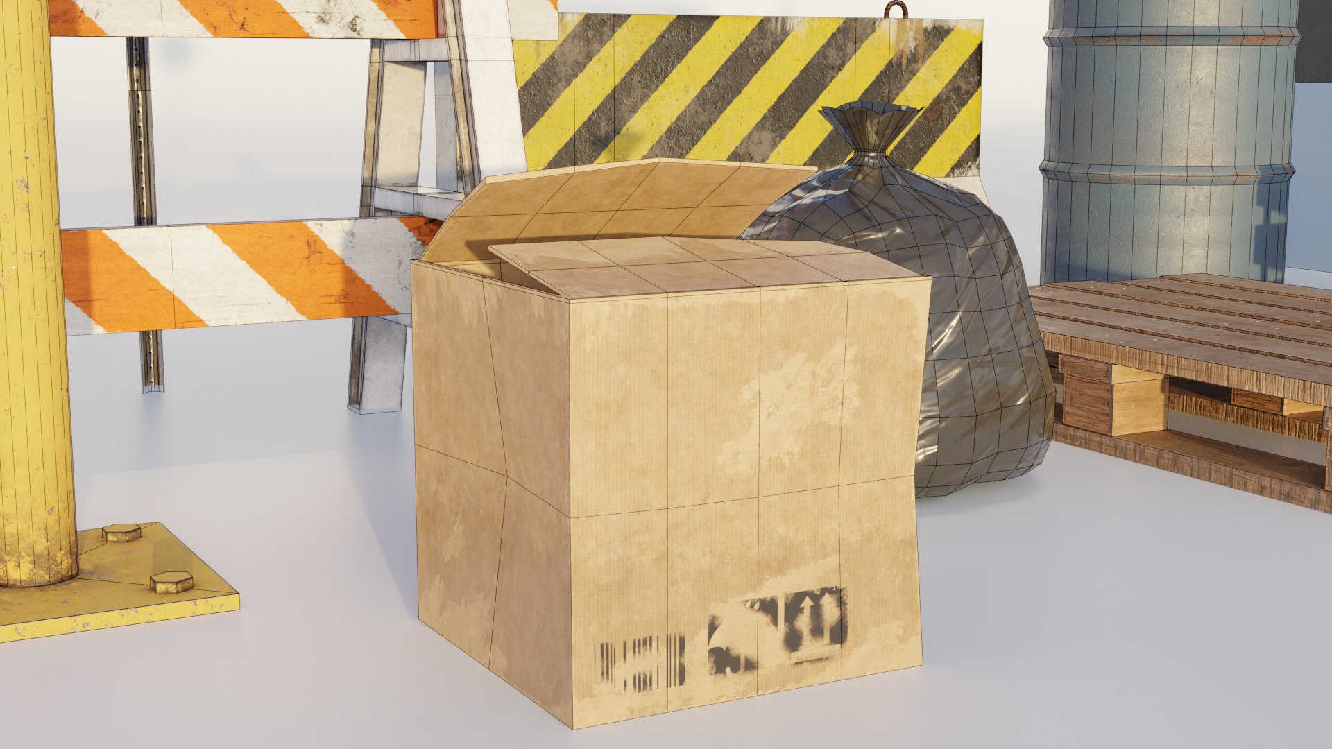 3D Model Street Items PBR - TurboSquid 1952962