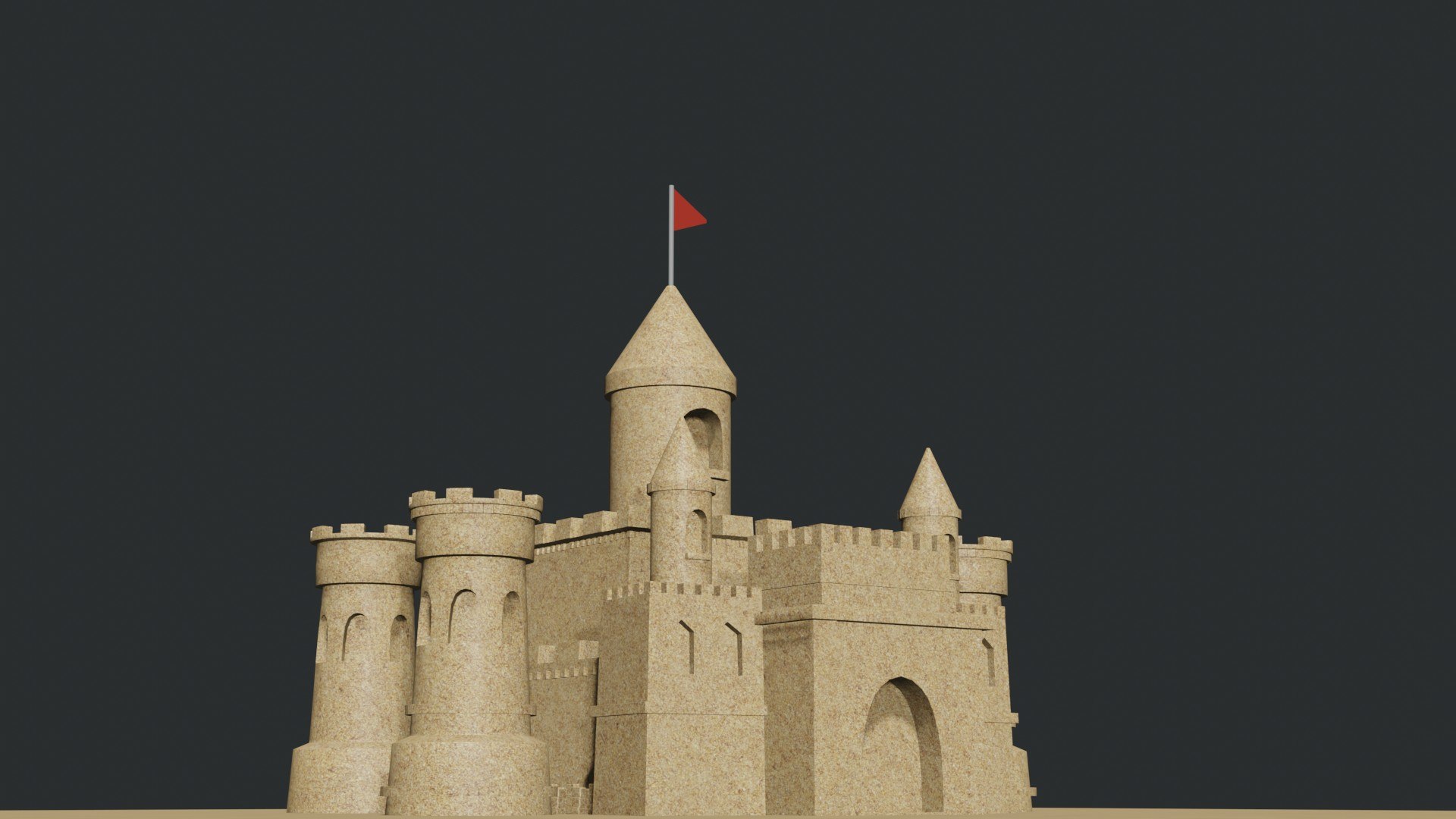 Sand Castle 3D - TurboSquid 1778701