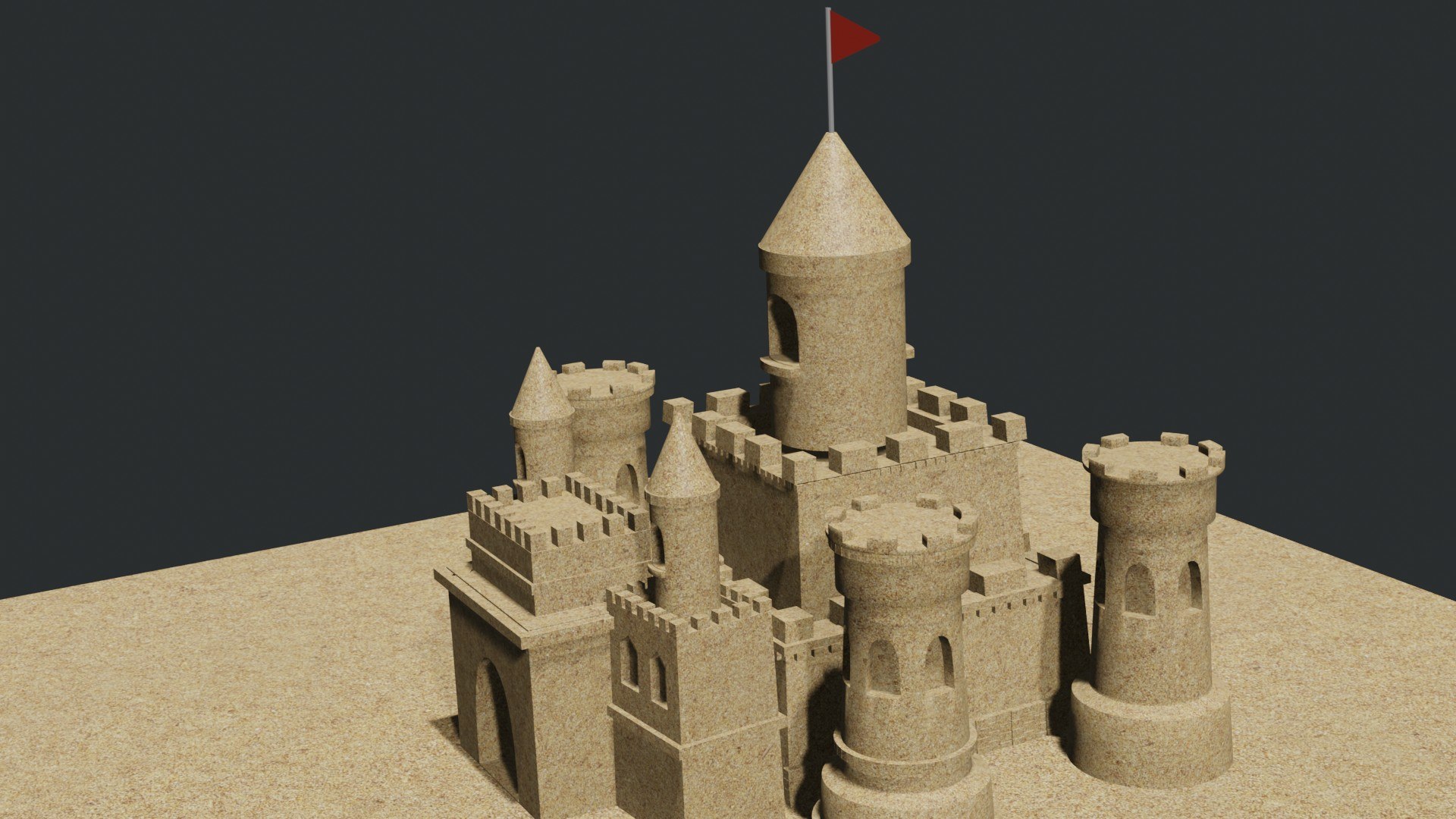 Sand Castle 3D - TurboSquid 1778701