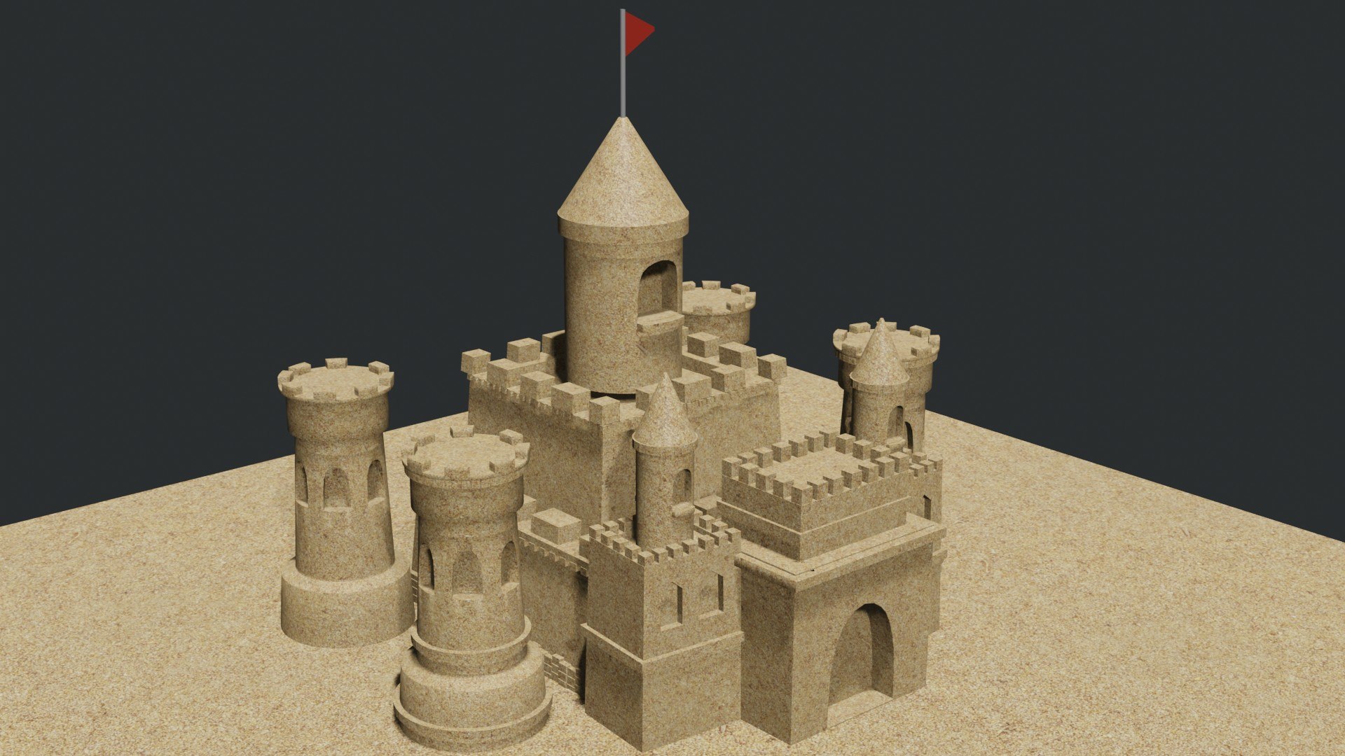 Sand Castle 3D - TurboSquid 1778701