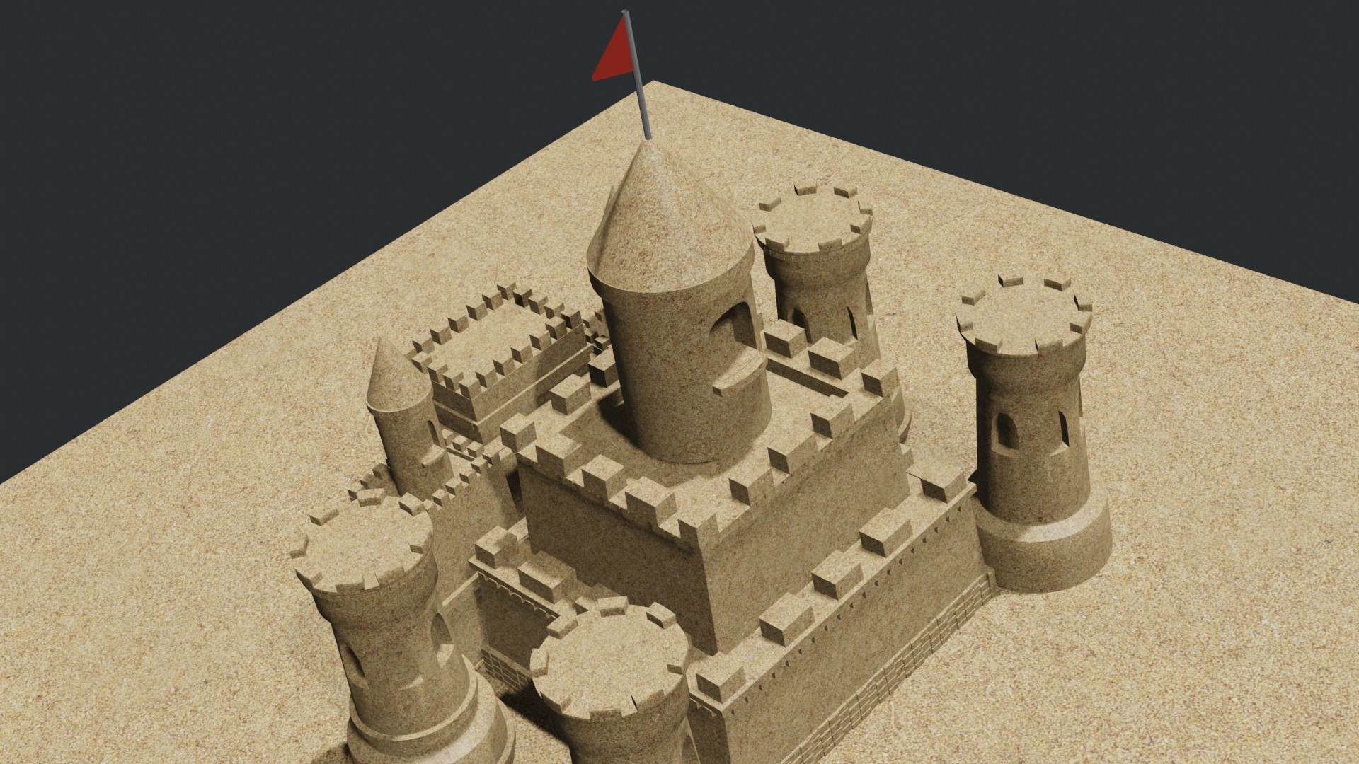 Sand Castle 3D - TurboSquid 1778701