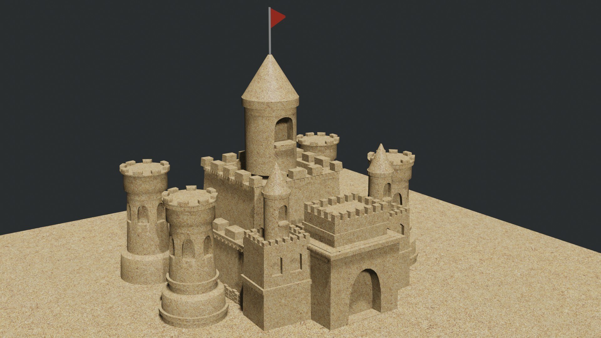 Sand Castle 3D - TurboSquid 1778701