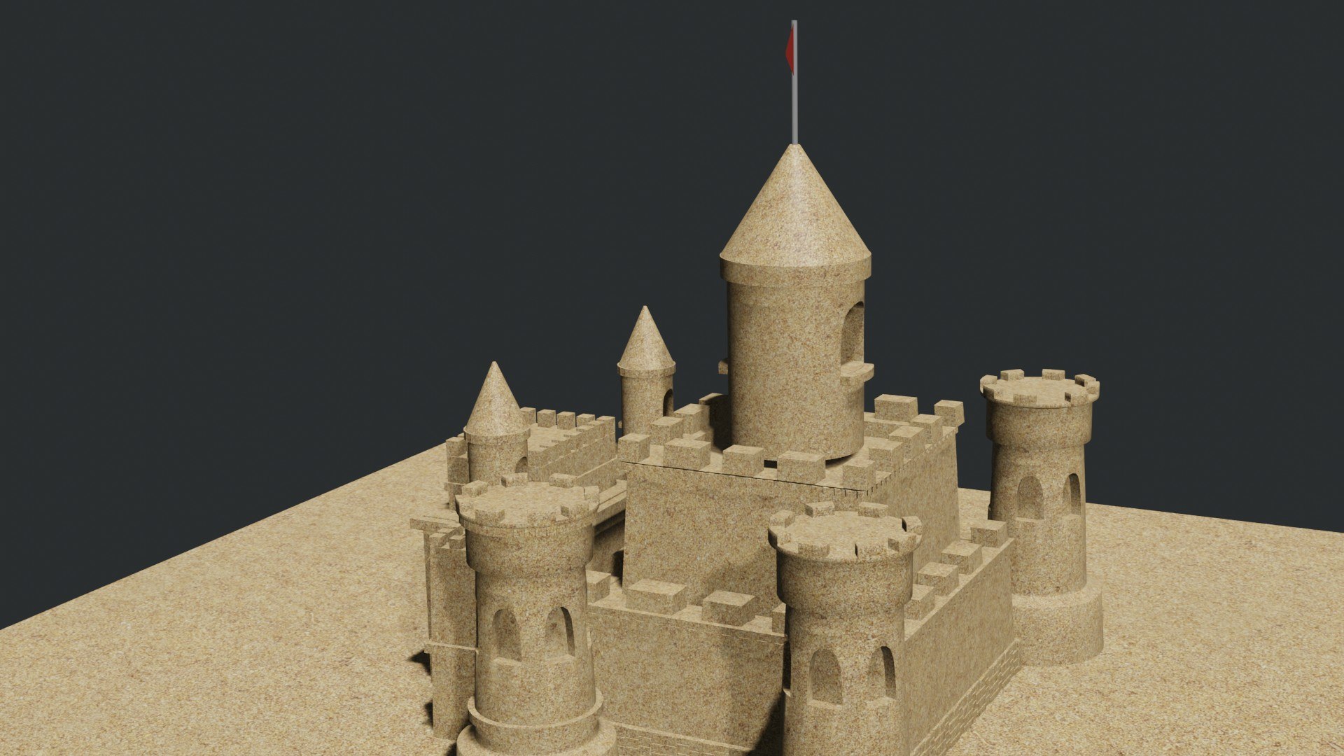 Sand Castle 3D - TurboSquid 1778701