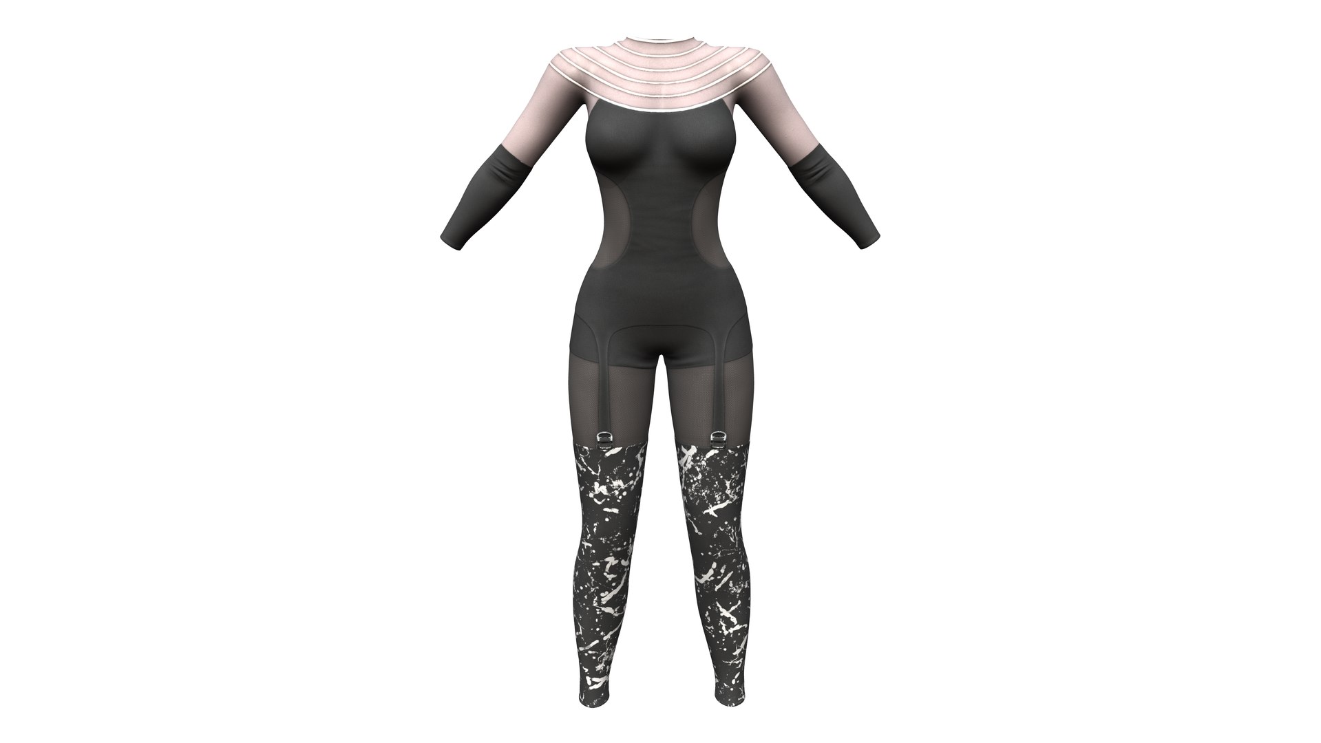 3D Futuristic Translucent Full Body Suit - TurboSquid 1938608