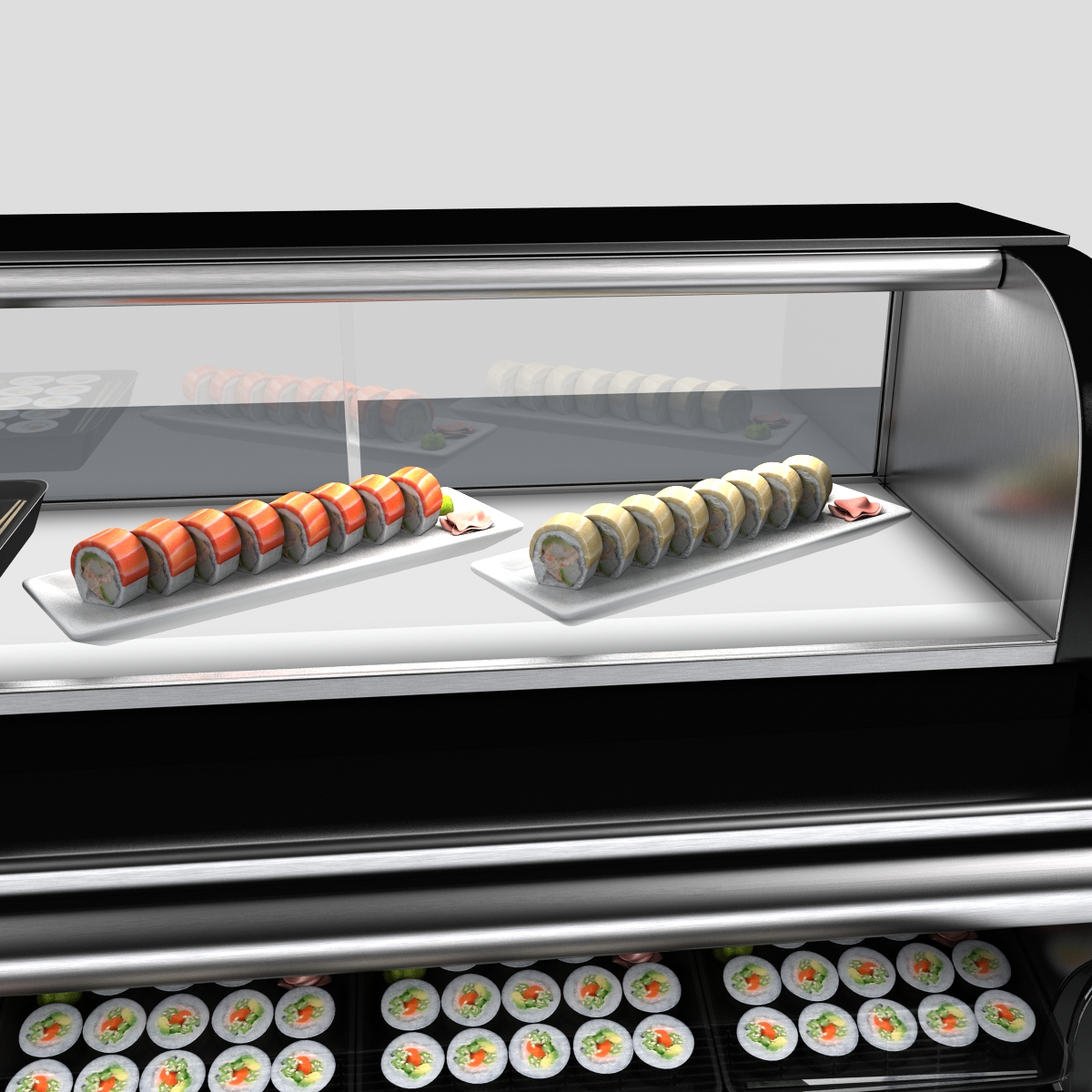 3d model of sushi case